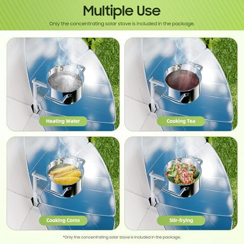 Metal Concentrating Solar Cooker Solar Camping Outdoor Solar Cooker ...