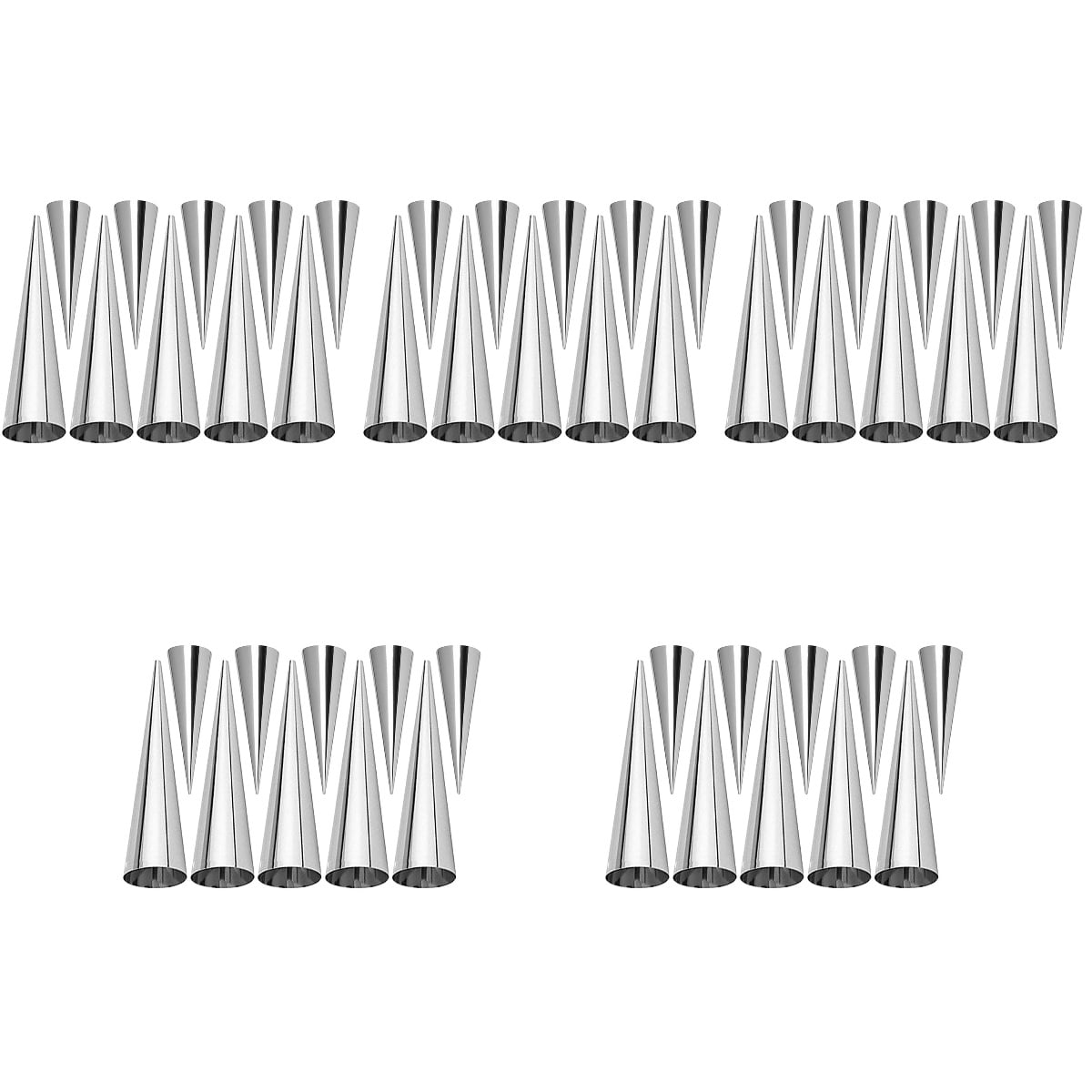 Metal Cones For Baking,50 Pcs Stainless Steel Pastry Cream Horn Molds ...
