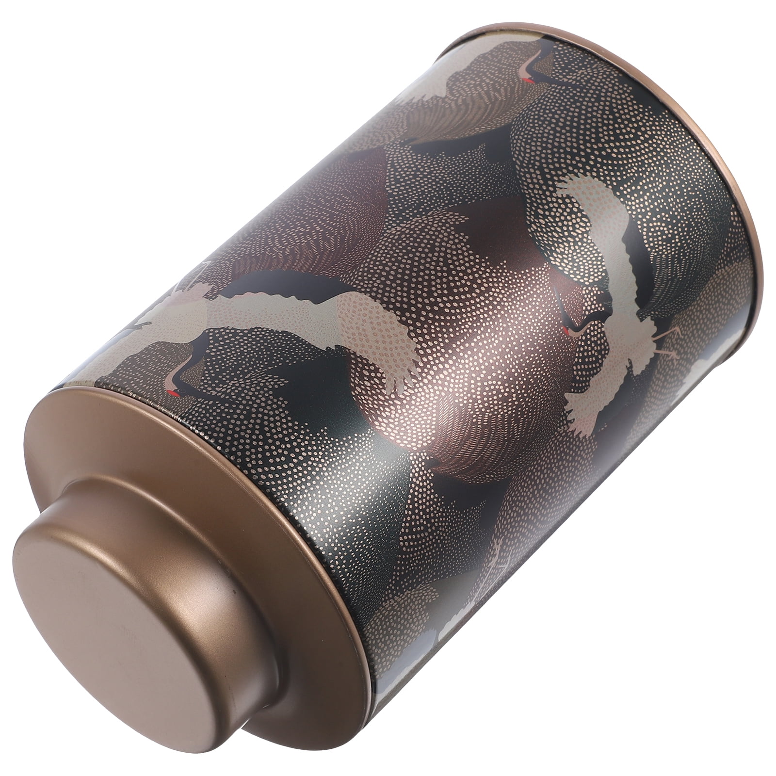 Metal Container with Lid Cereal Container Cute Jar Coffee Tin Desk Top ...