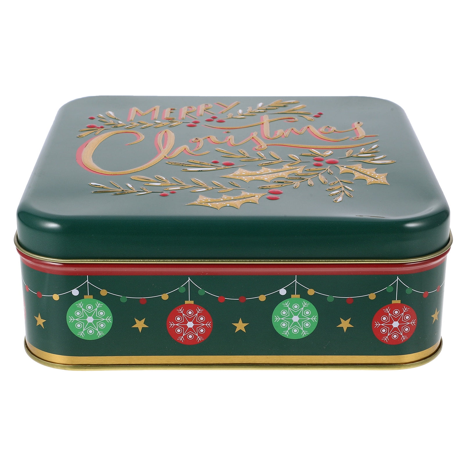 Metal Container with Lid Decor Christmas Candy Tins Santa Candy Tin ...