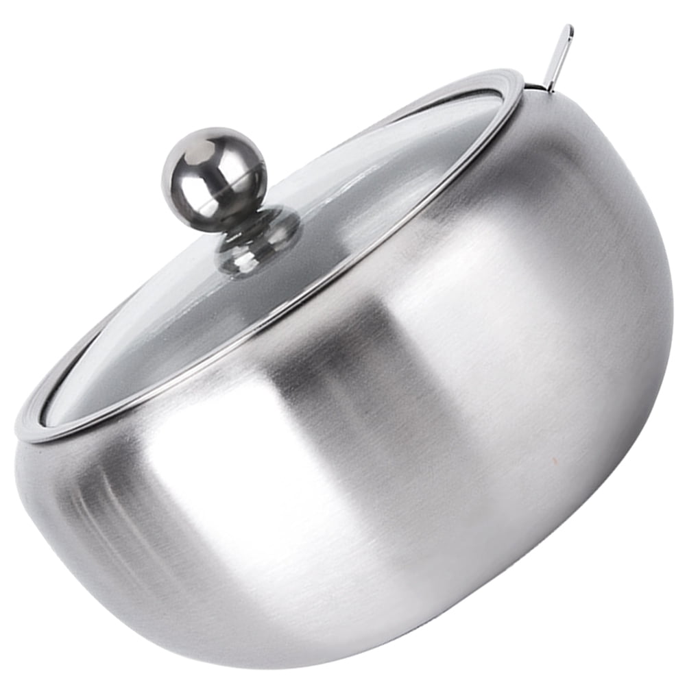 CRILSTYLEO Sugars and Salt Container Stainless Steel 1 Set 3.9x3.9x3 ...