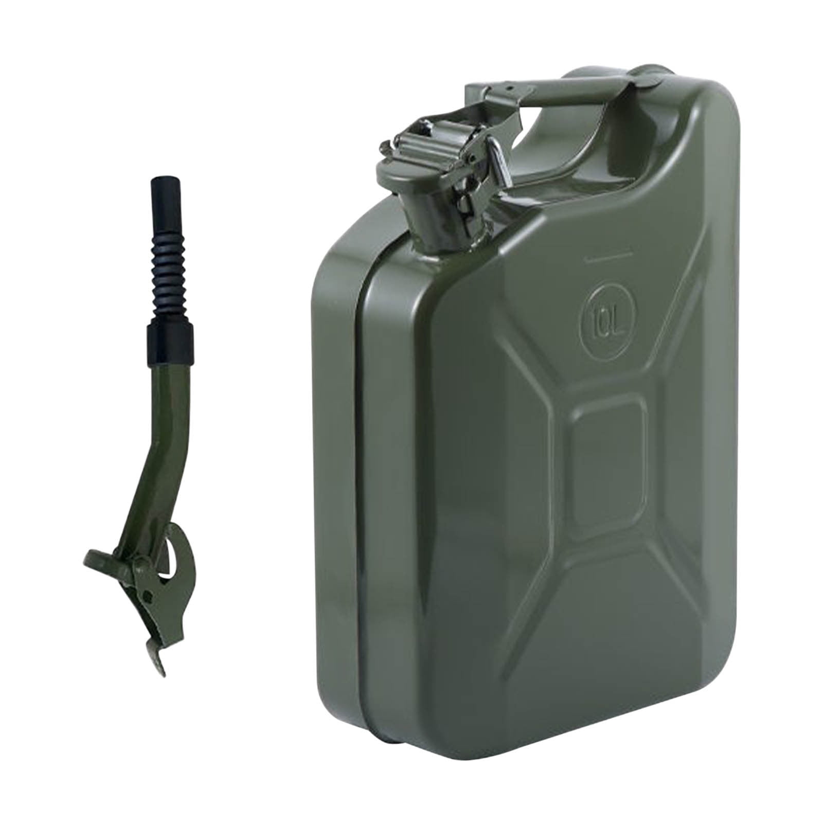 Metal Container with Spout and Handle, 5/10/20L Portable Press-Cap Oil ...