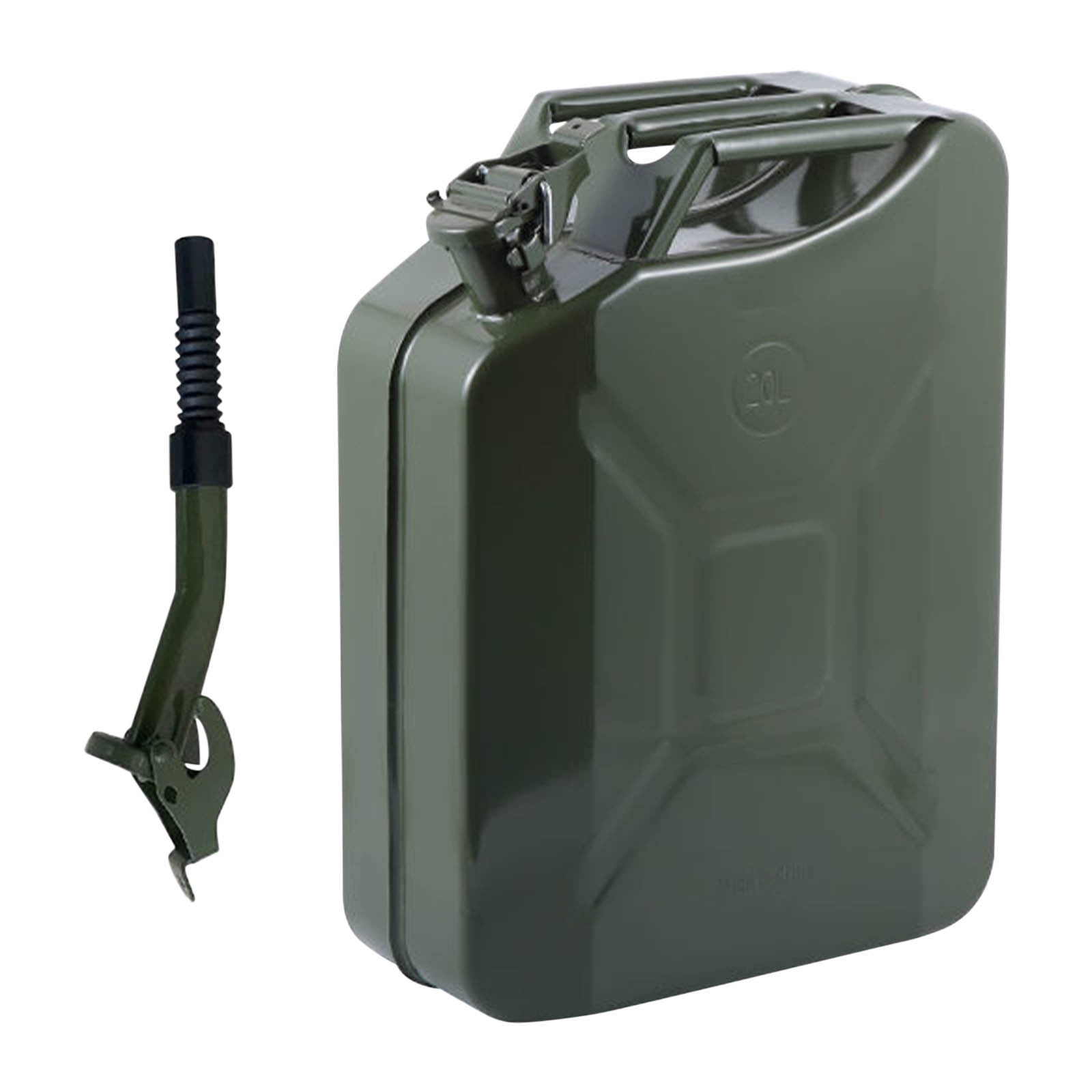 Metal Container with Spout and Handle, Portable Press-Cap Oil Can With ...