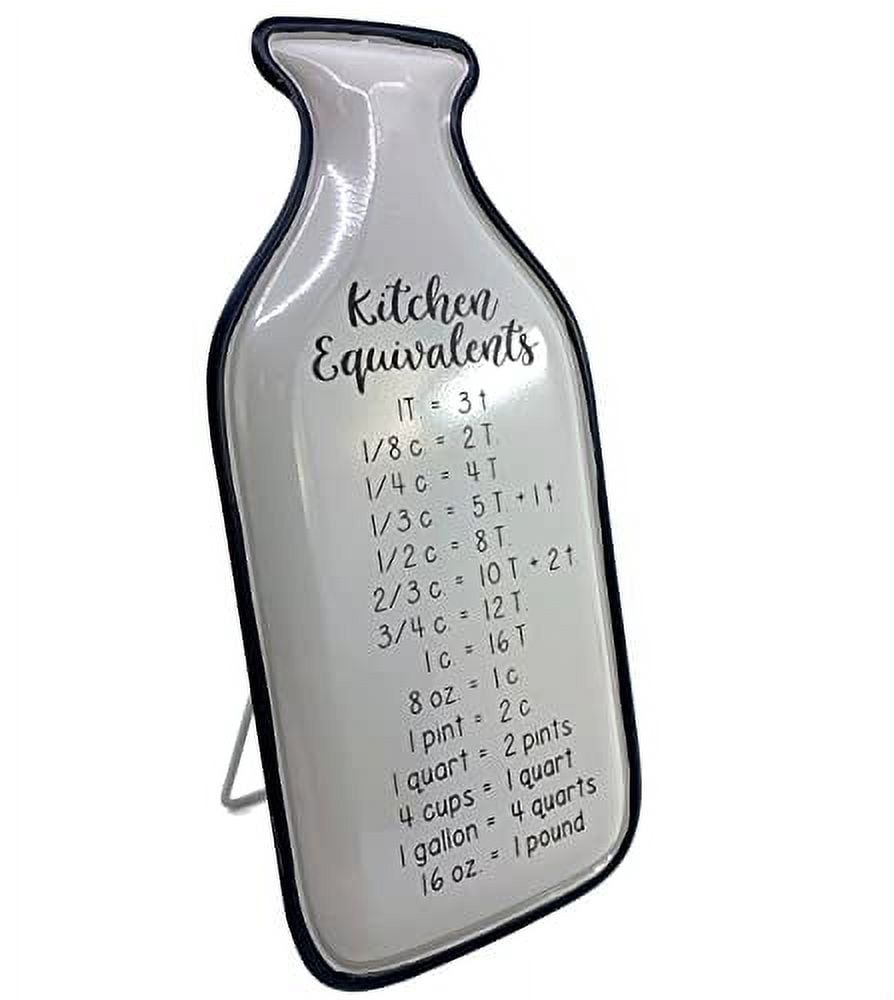 Metal Conversion Chart Sign - Easel Stand or Wall Hanging, Metal Milk ...