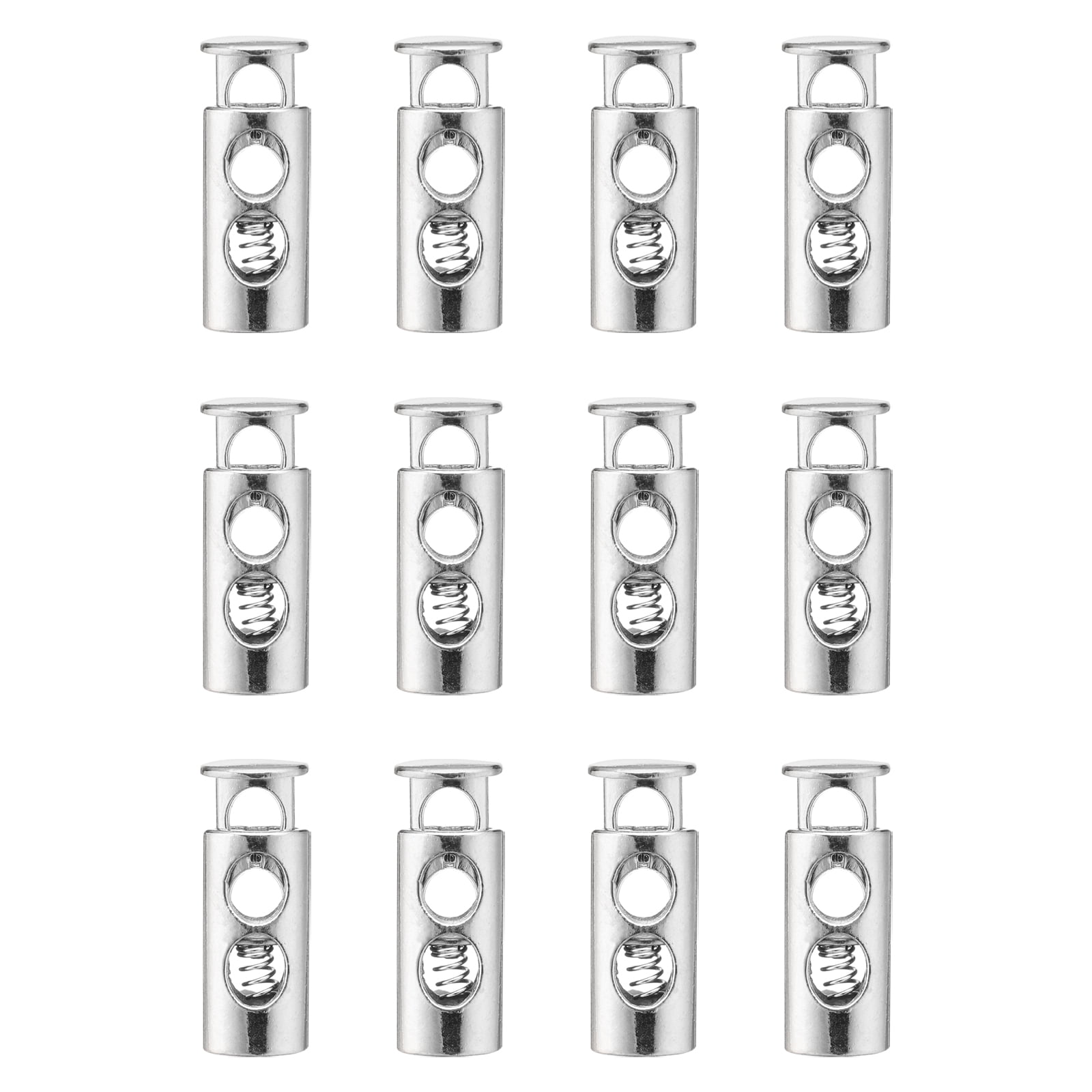 Metal Cord Locks, 20 Pack Double Hole Toggle Stopper Adjustable Spring ...