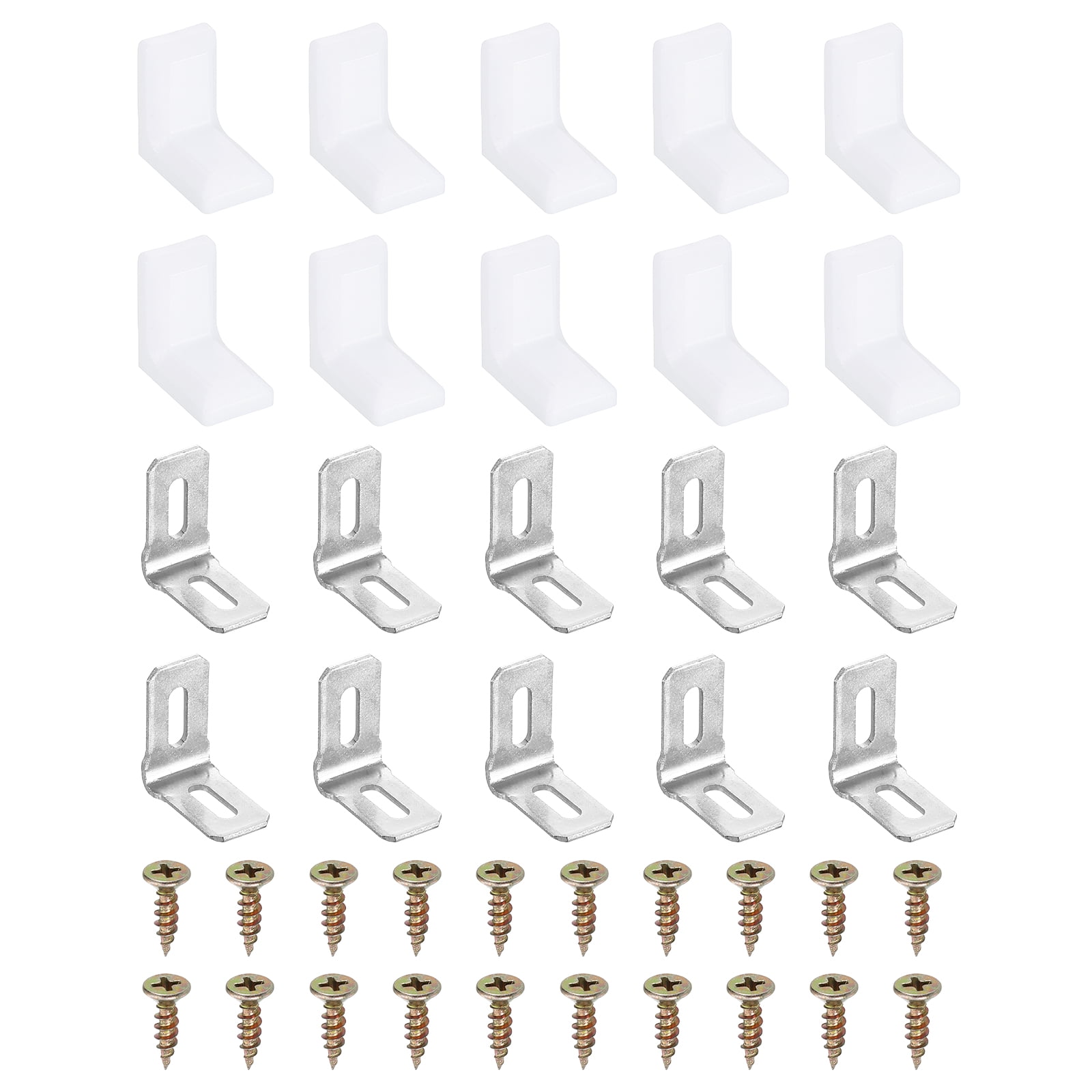 Metal Corner Braces L-Shape Shelf Support Right Angle Brackets with ...