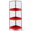 mDesign Glass Corner 3-Tier Tower Cabinet Storage Organizer Shelves ...