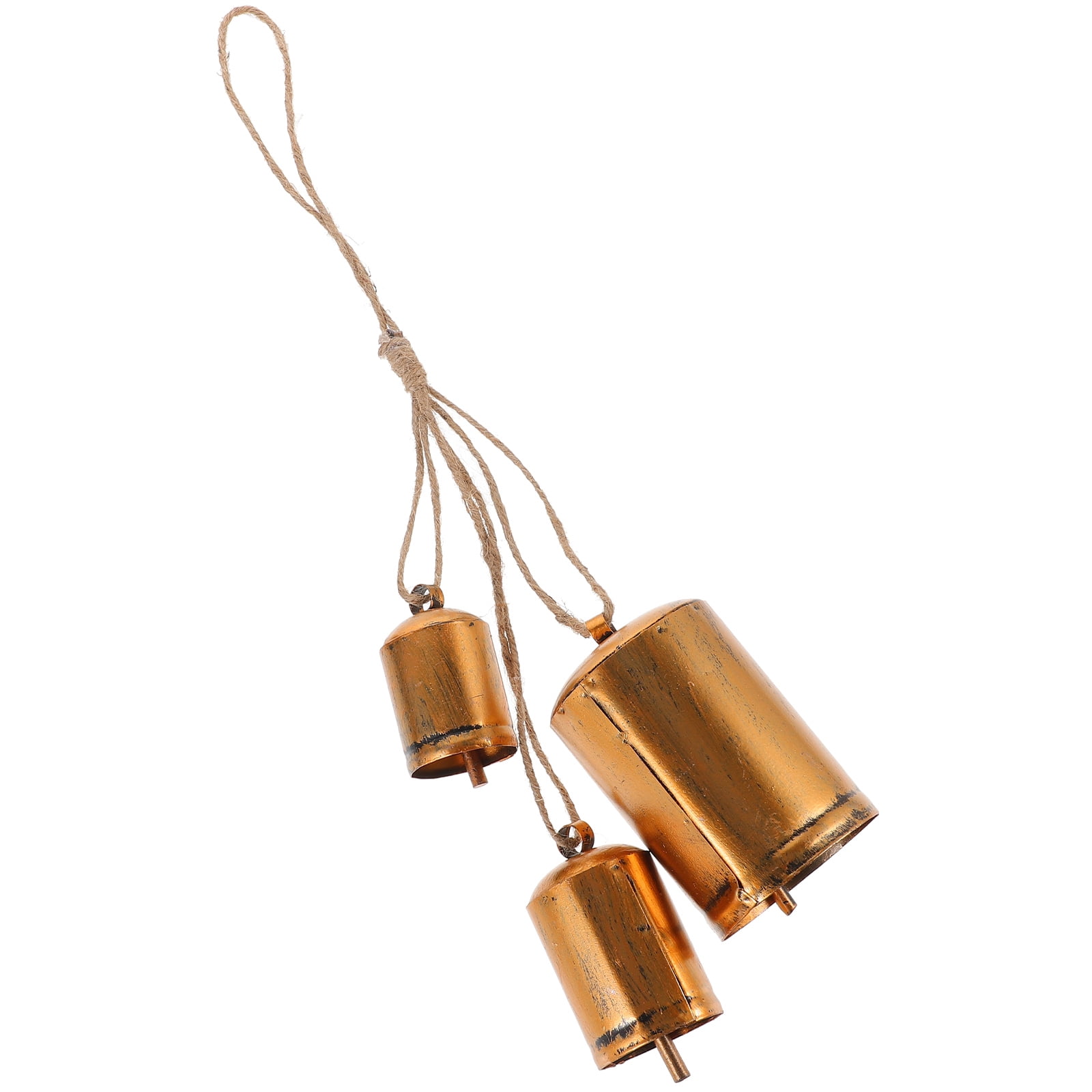 Metal Cowbell Hanging Bells Vintage with Rope Wind Chime Cowbells ...