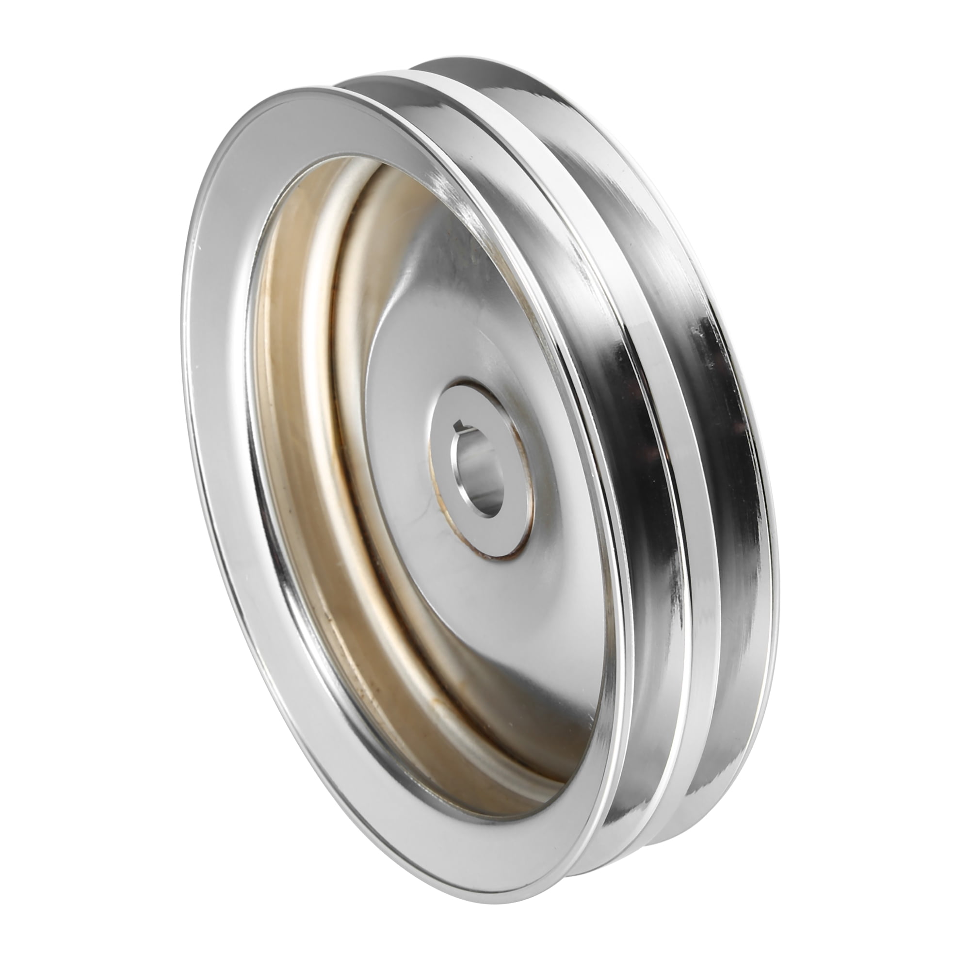 Metal Crankshaft Pulley Double Groove Power Steering Pump Pulley for GM ...