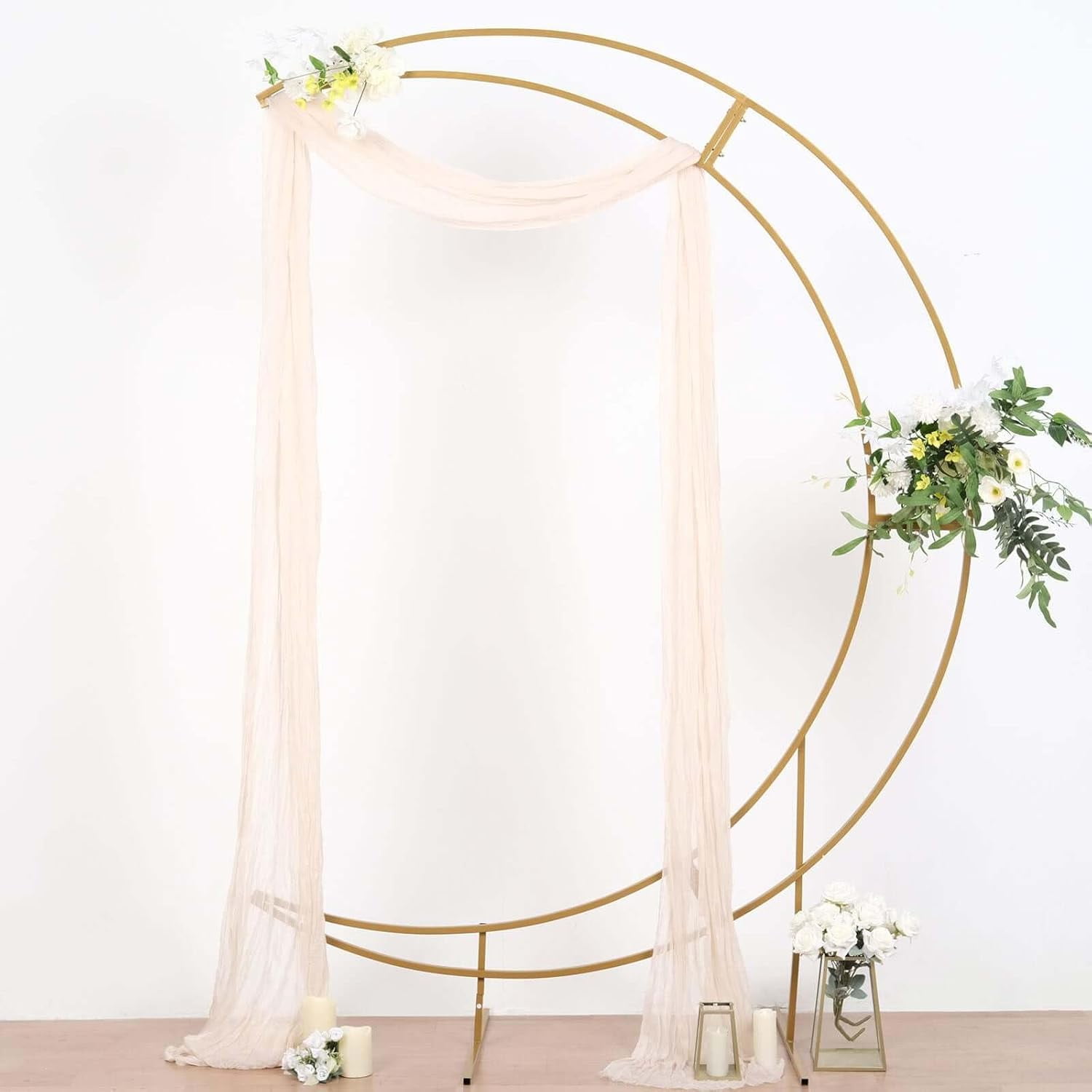 Metal Crescent Moon Wedding Arch Stand, Curved Flower Balloon Frame ...