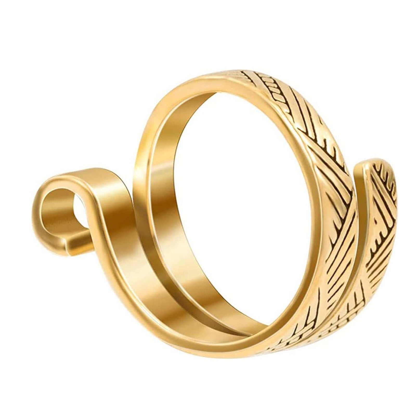 Metal Crochet Tension Ring with Open Yarn Guide - Adjustable Finger ...