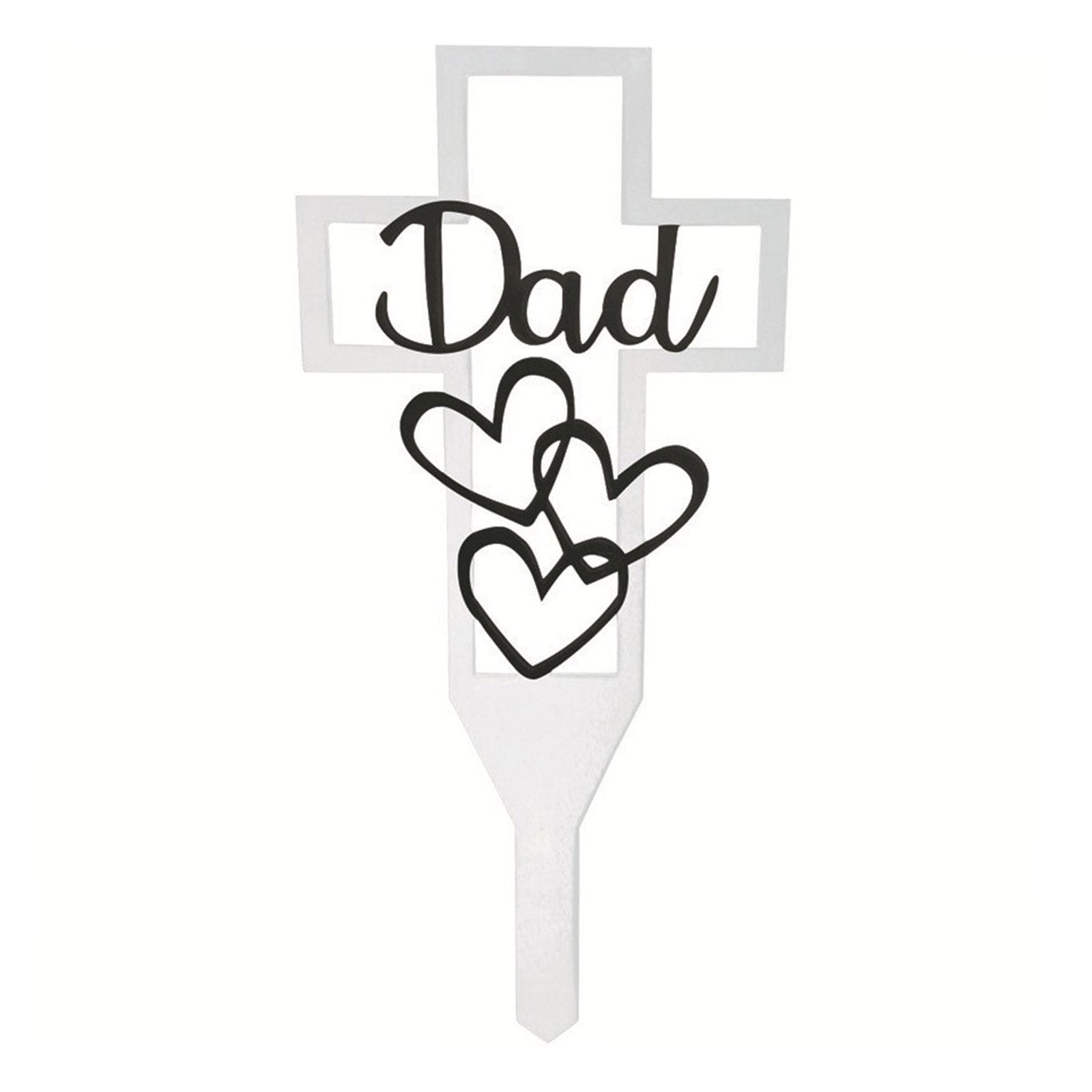Metal Cross Garden Stake Decorations Memorial Cross Stake Metal Cross ...