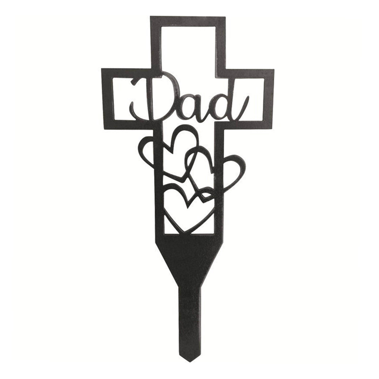 Metal Cross Garden Stake Decorations Memorial Cross Stake Metal Cross ...