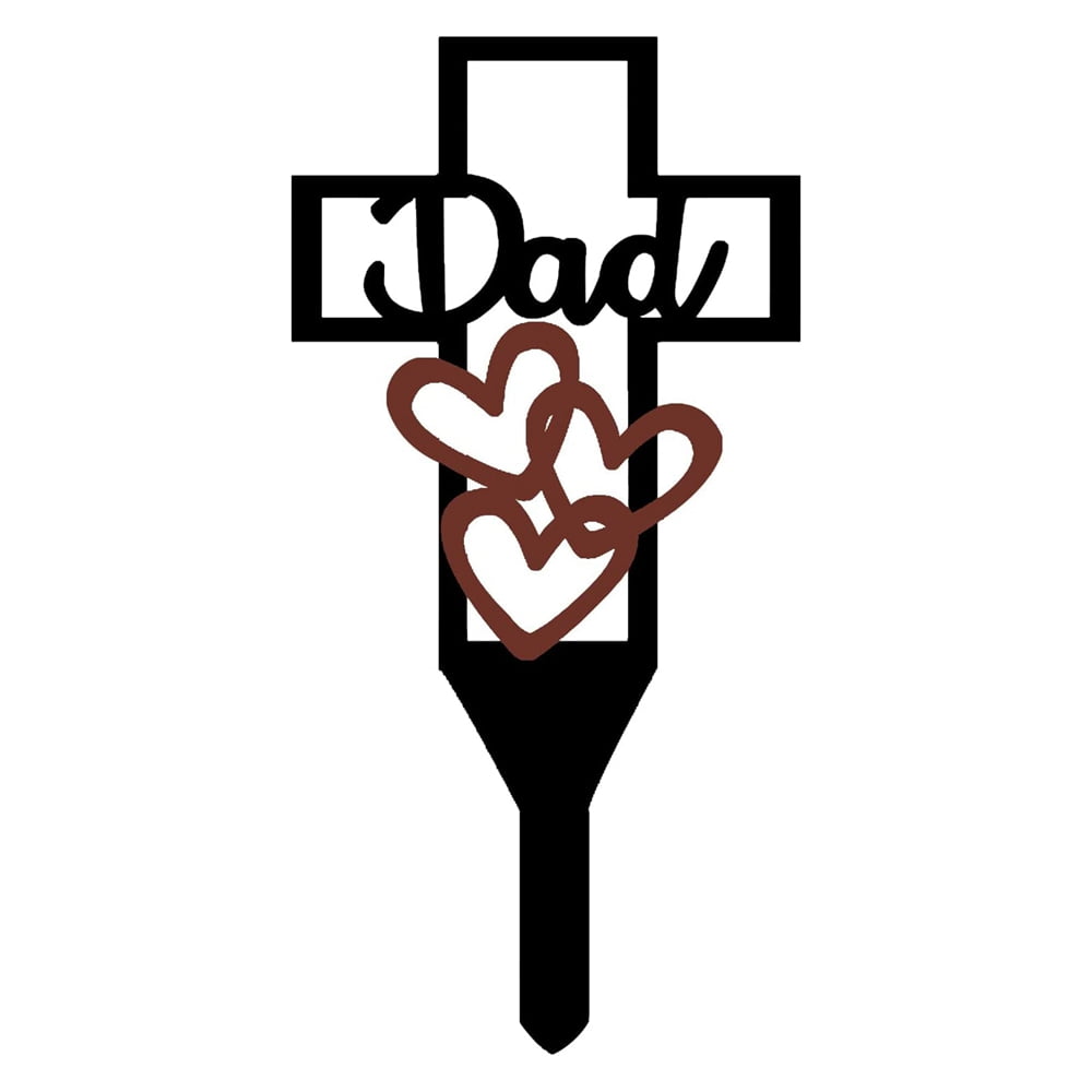 Metal Cross Garden Stake Graves Cemetery Decorations, Cemetery Memorial ...