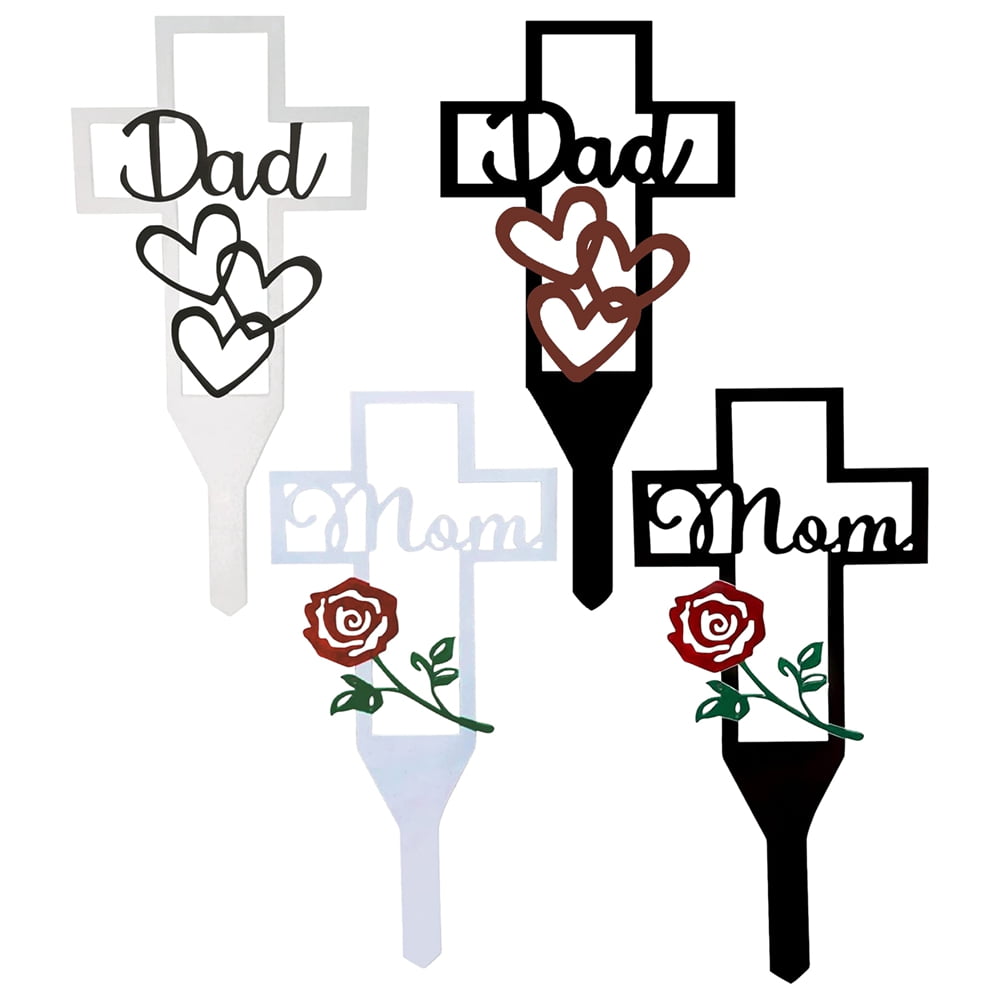 Metal Cross Garden Stake Graves Cemetery Decorations, Cemetery Memorial ...