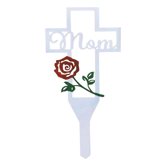 Metal Cross Memorial Grave Marker Atmosphere Insert Sign Yard ...