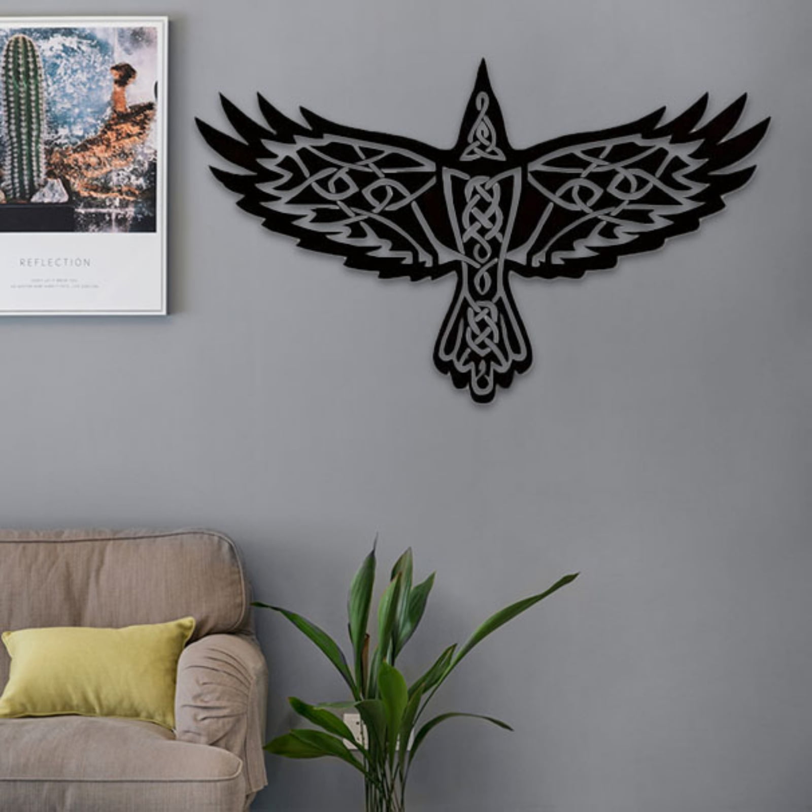 Metal Crow Decor – Premium Viking and Raven Wall Art – Unique Gothic ...