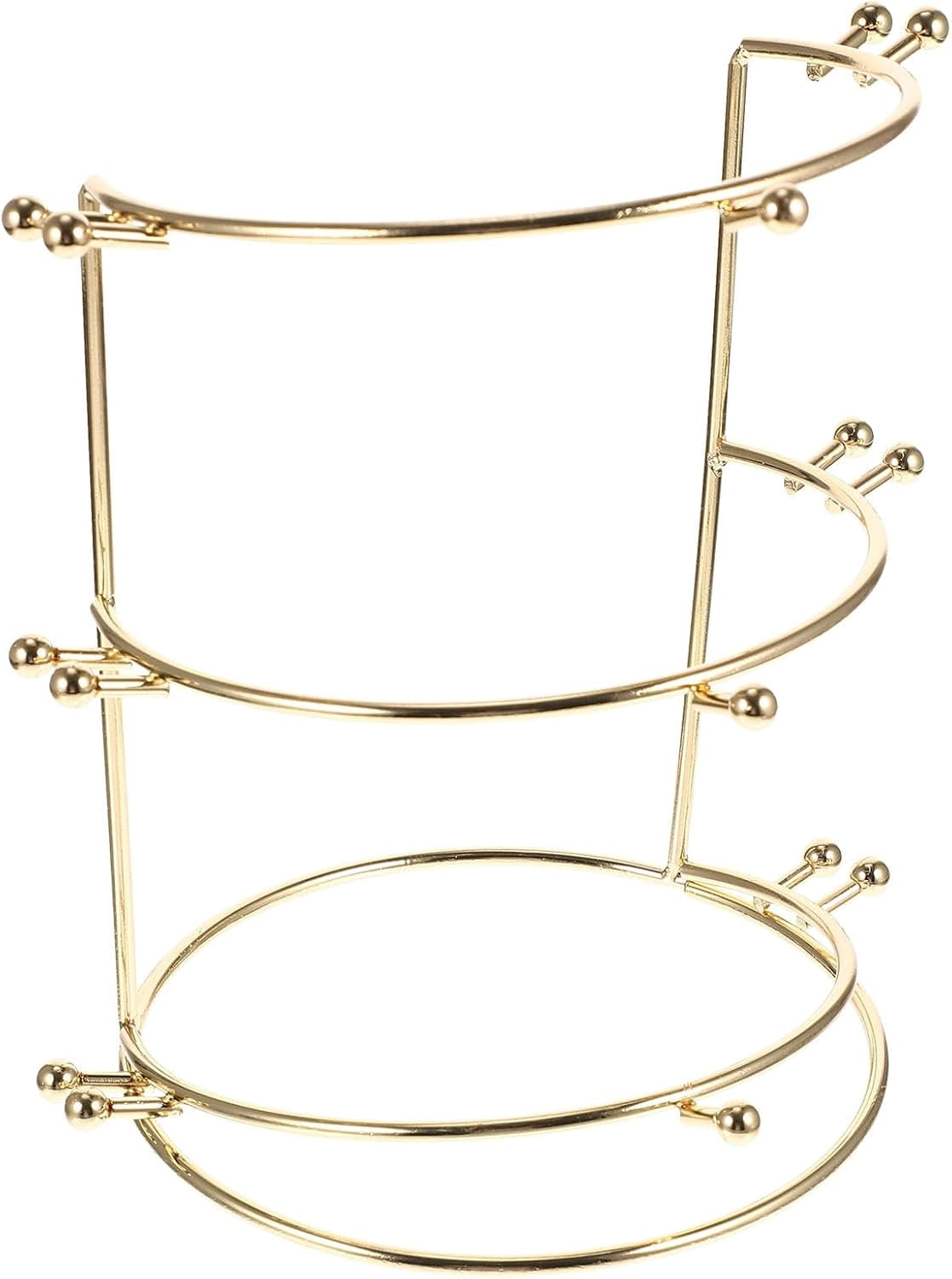 Metal Crown Display Stand, 3-Tier Tiara Headband Rack, Tabletop Hair ...