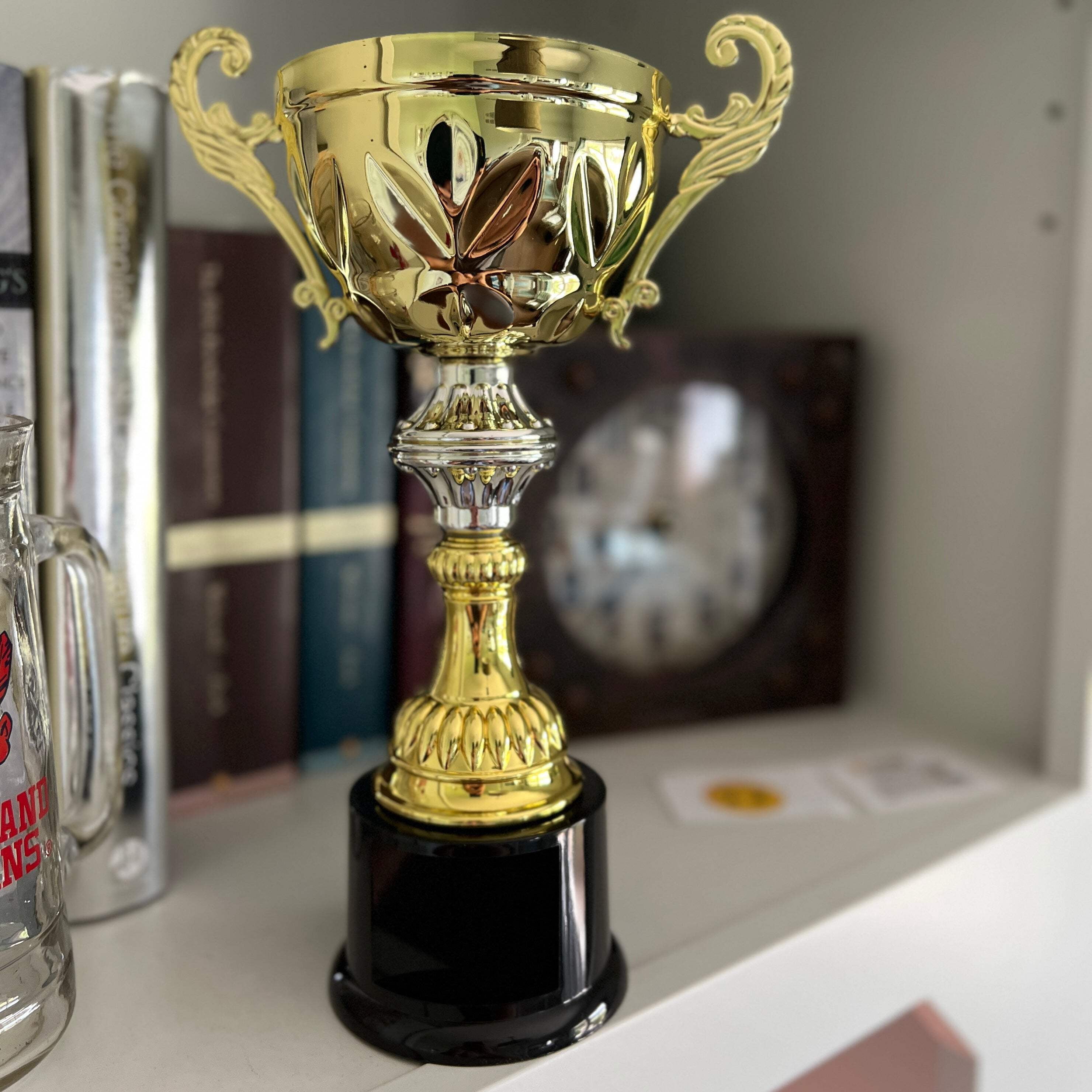 Metal Cup Trophy in Gold or Silver - Trophy Award, Engraved Corporate ...