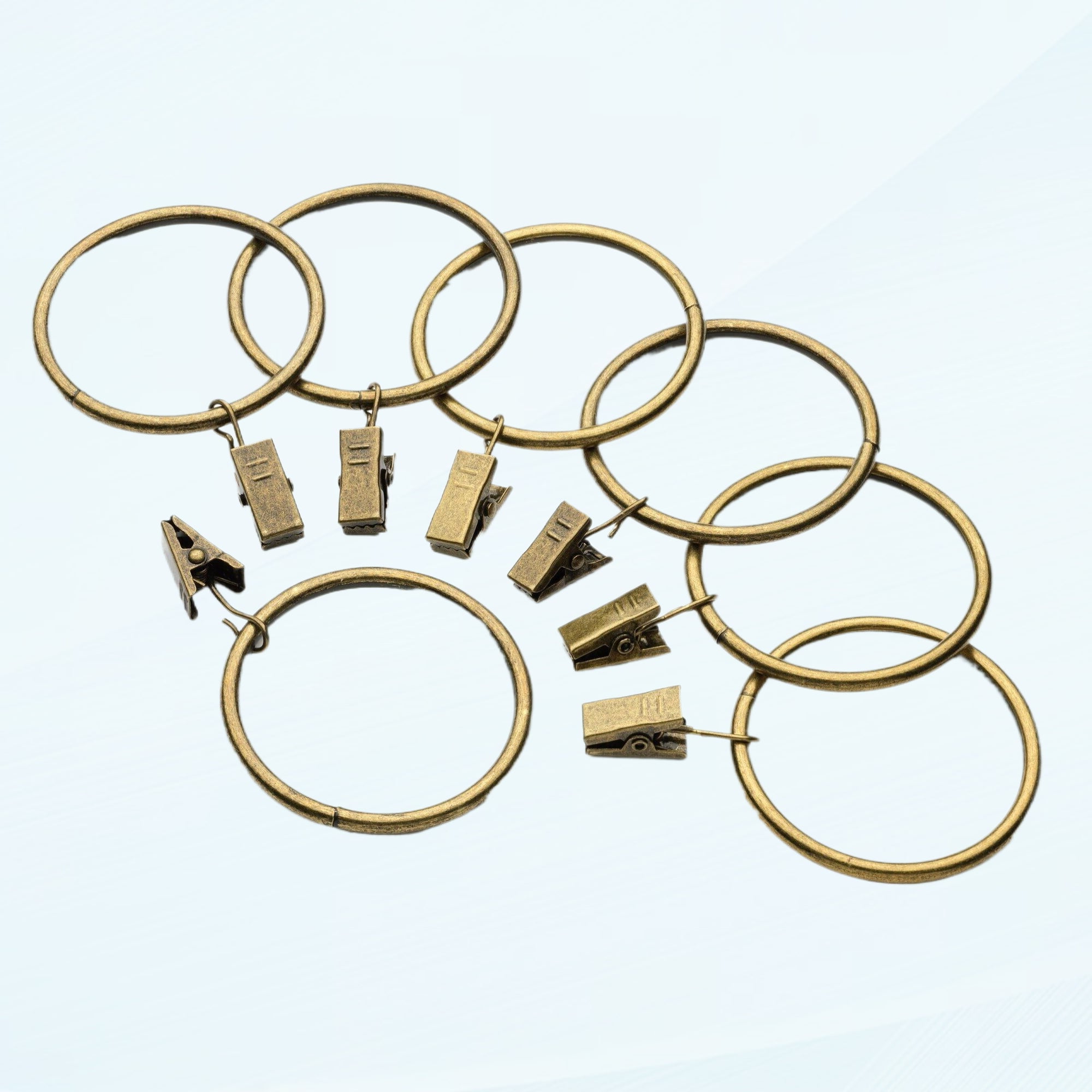 Metal Curtain Clip Rings 2 Inch Inside Diameter 14 (Antique Bronze ...