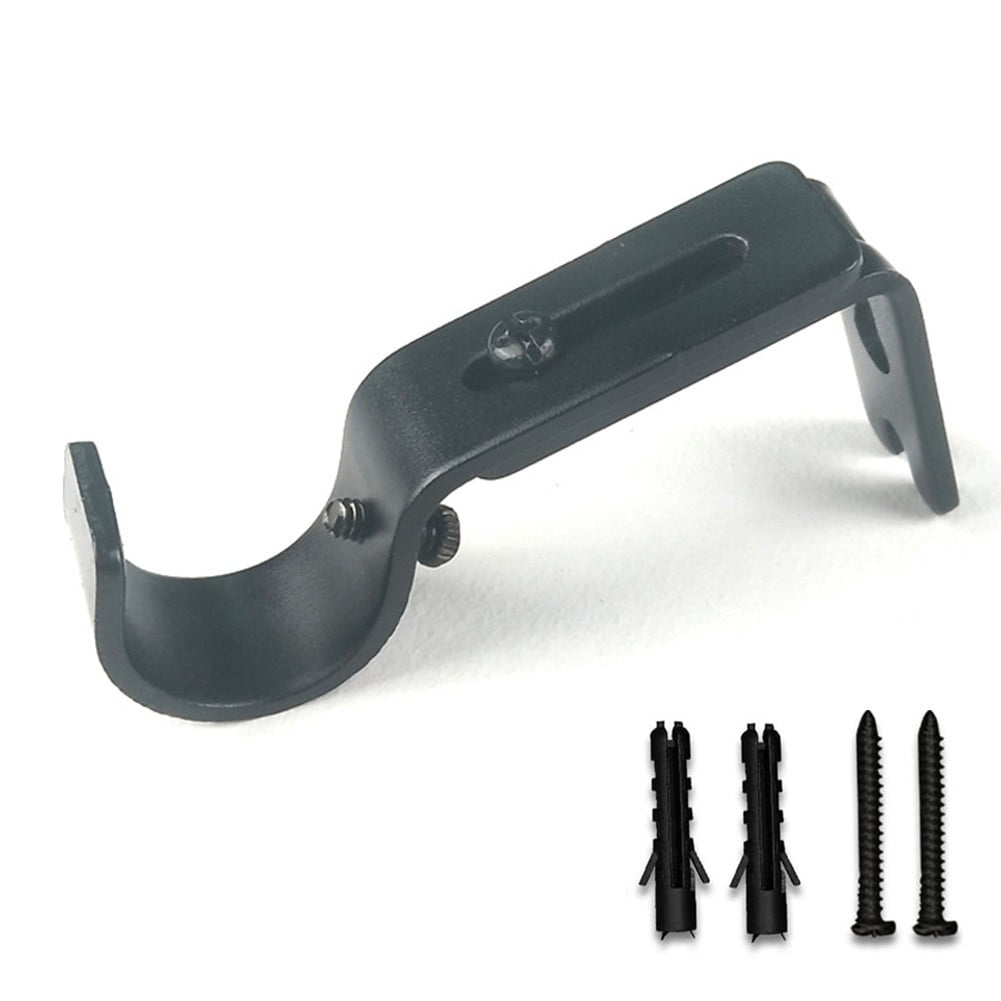 Metal Curtain Rod Brackets set for Drapery Rod Poles with Screws and ...