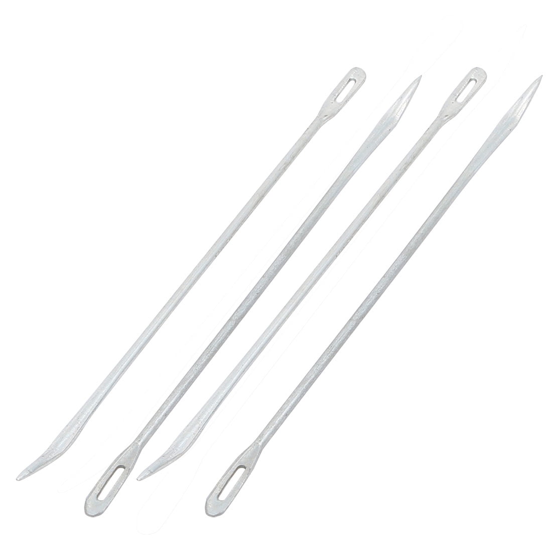 Metal Curved Bent Tip Bag Packing Sewing Stitching Needles Silver Tone ...