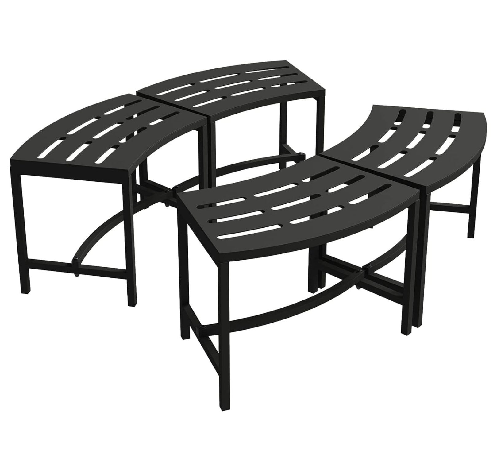 Metal Curved Set - Outdoor Seating for Garden, Patio, Porch, Backyard ...