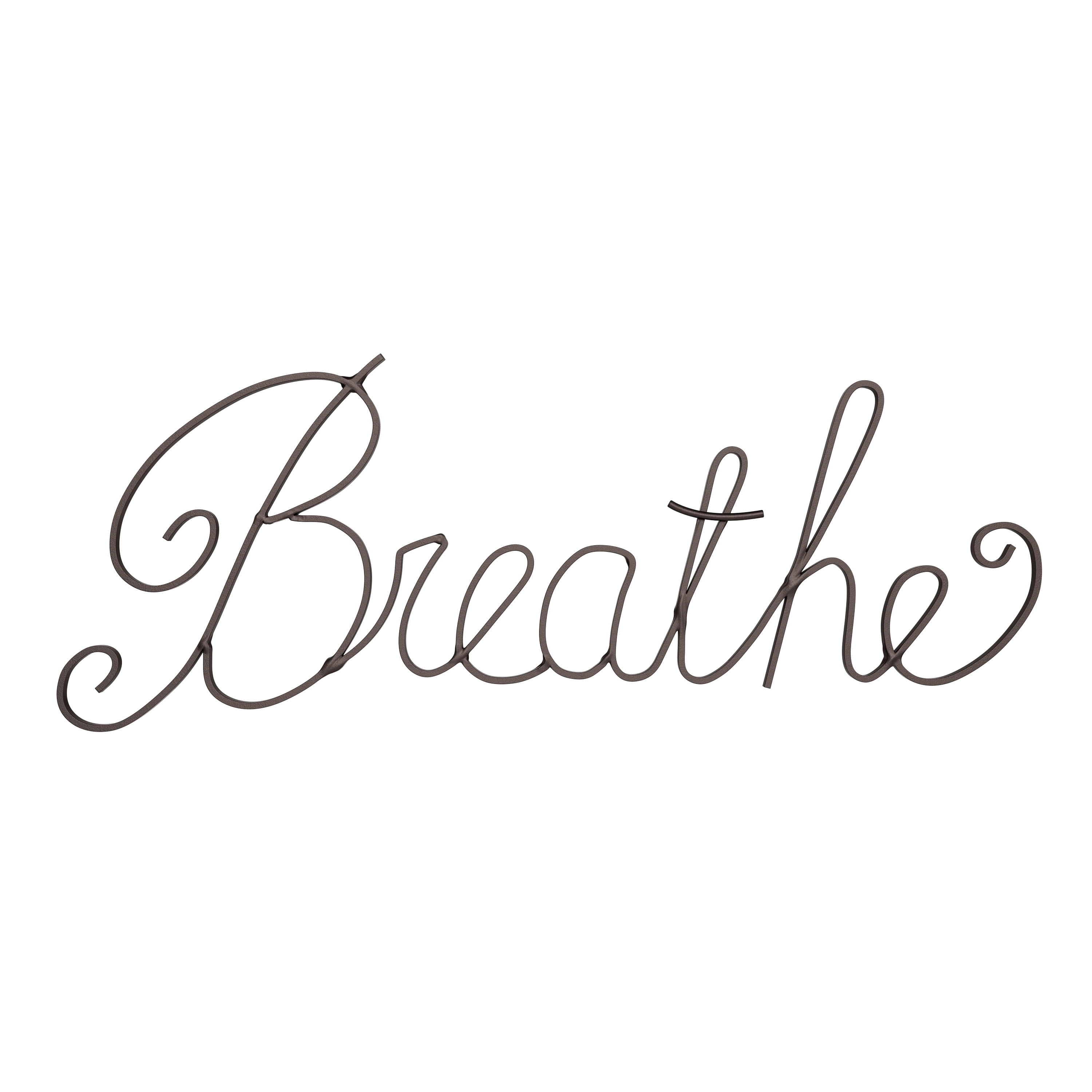 Metal Cutout- Breathe Decorative Wall Sign-3D Word Art Home Accent ...