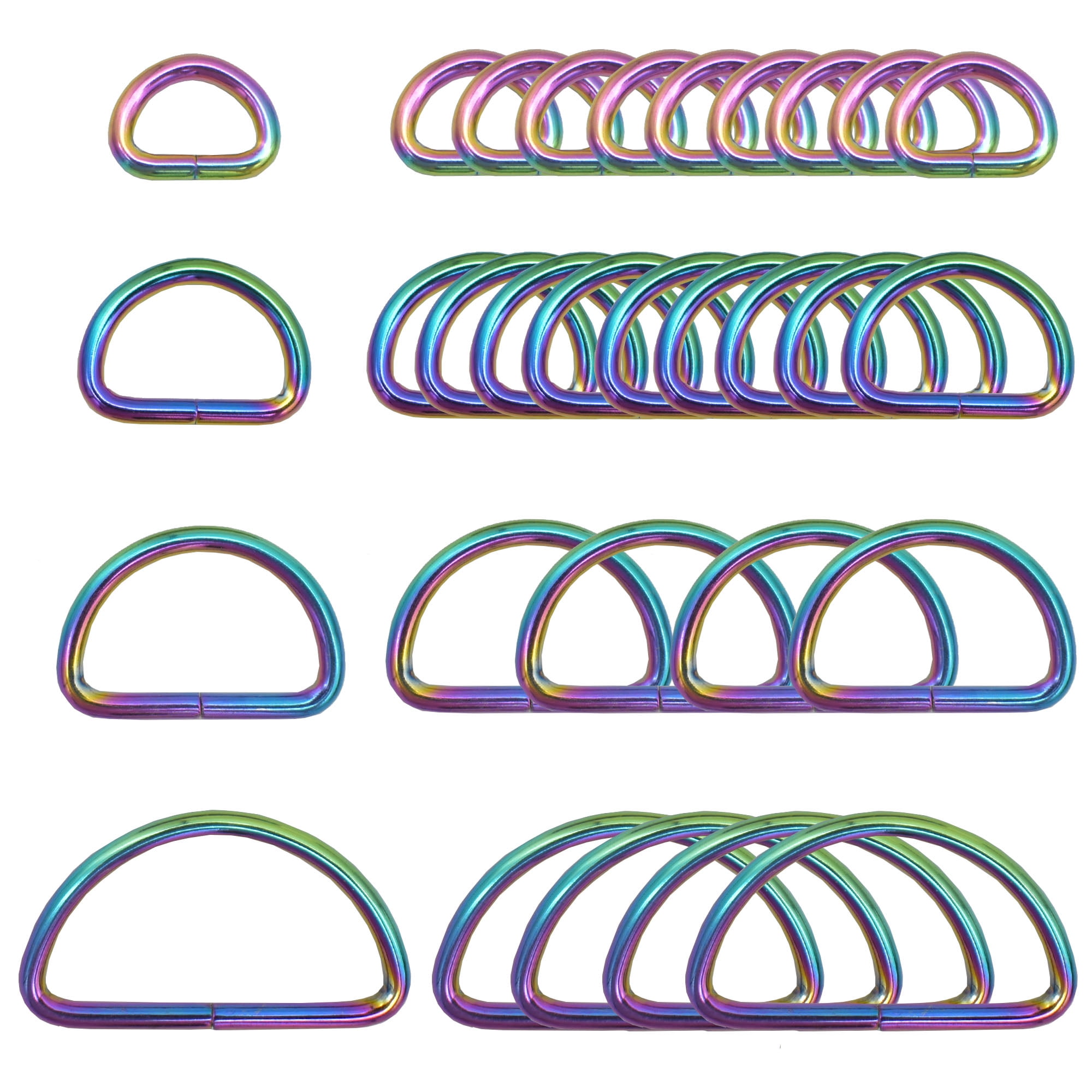 Metal D Ring Buckle D-Ring Loop Webbing Buckle Rainbow Semi-Circular D ...
