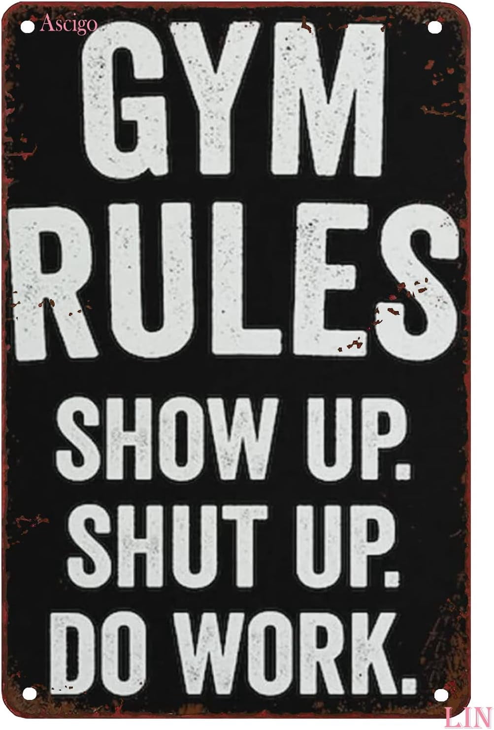 Metal Decor Outdoor Gym Rules Sign Gym Sign Home Gym Decor Retro Wall ...