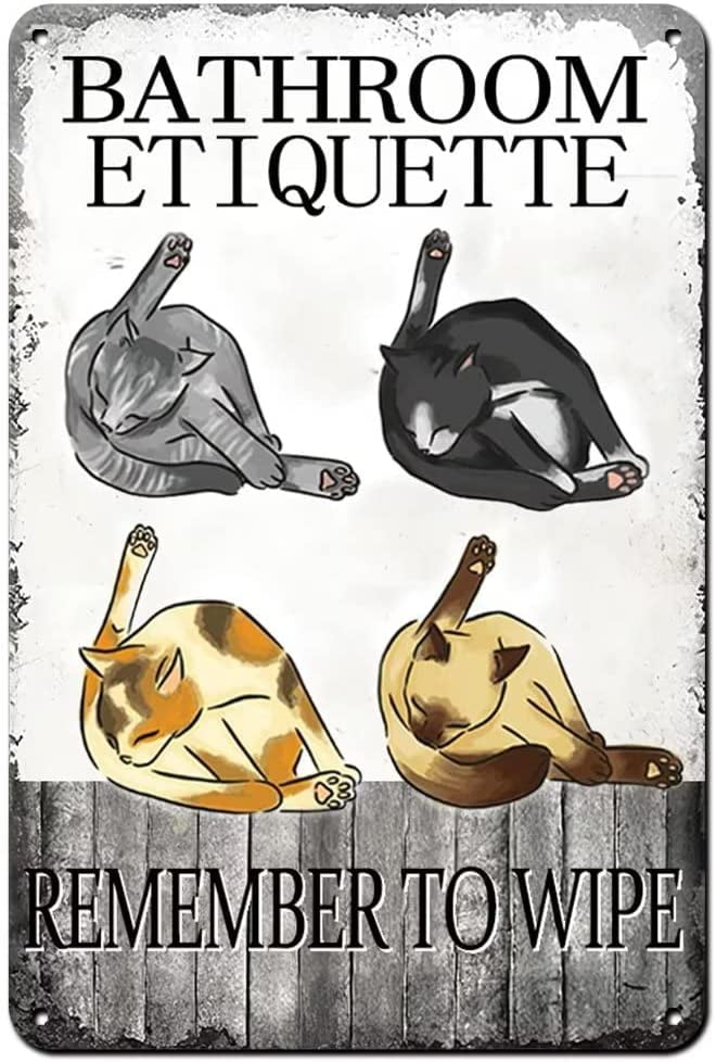 Metal Decor Signs Remember to Wipe Metal Sign Vintage Home Decor Rustic ...