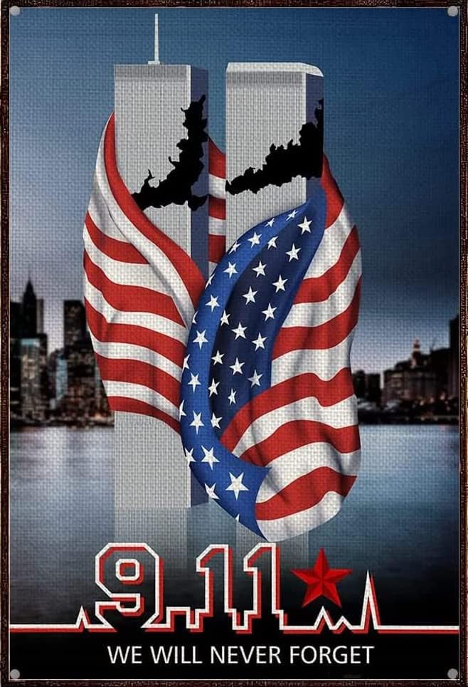 Metal Decoration For Outside We Will Never Forget 911 Metal Tin Sign ...