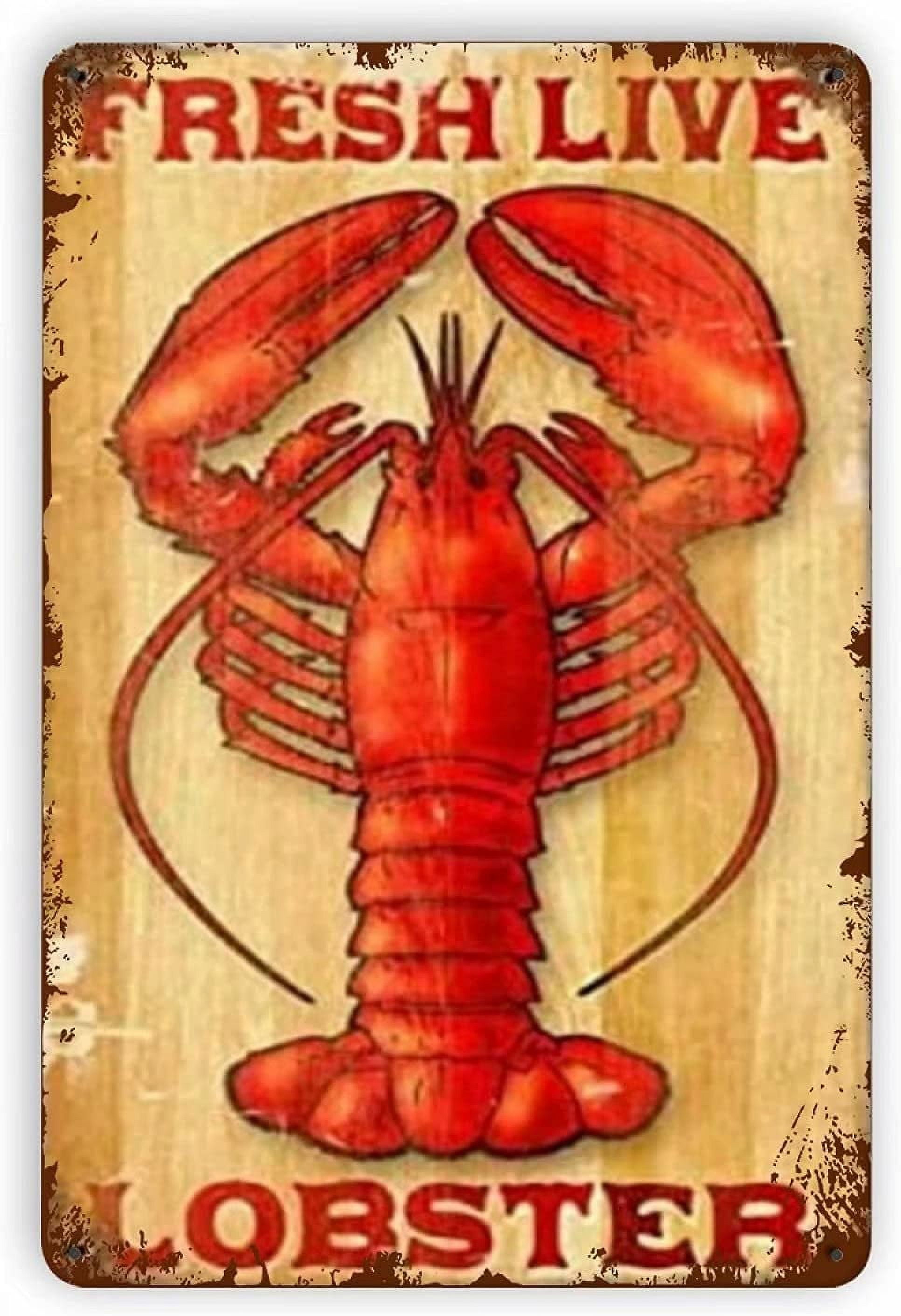 Metal Decorations for Wall Bedroom Fresh Live Lobster Metal Sign ...
