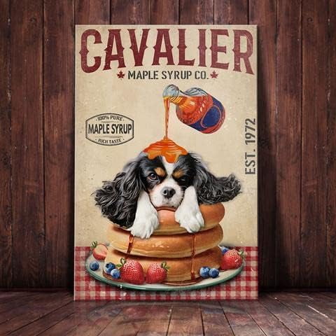 Metal Decorations for Yard Cavalier King Charles Spaniel Dog Maple ...