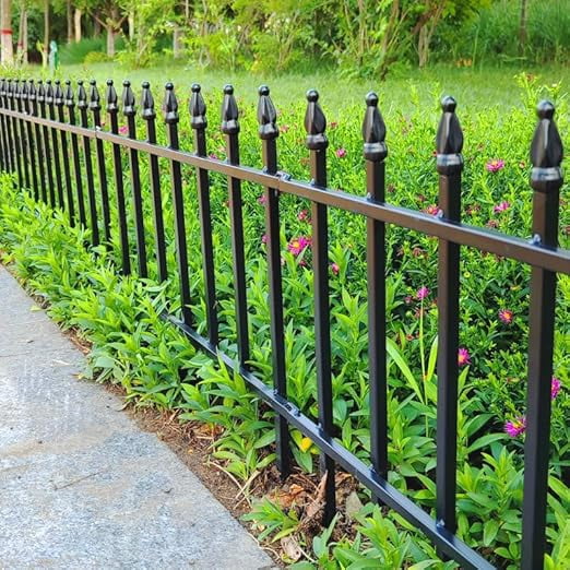 Metal Decorative Garden Fence 22" W x 18" High (20 Panels, Total Length ...