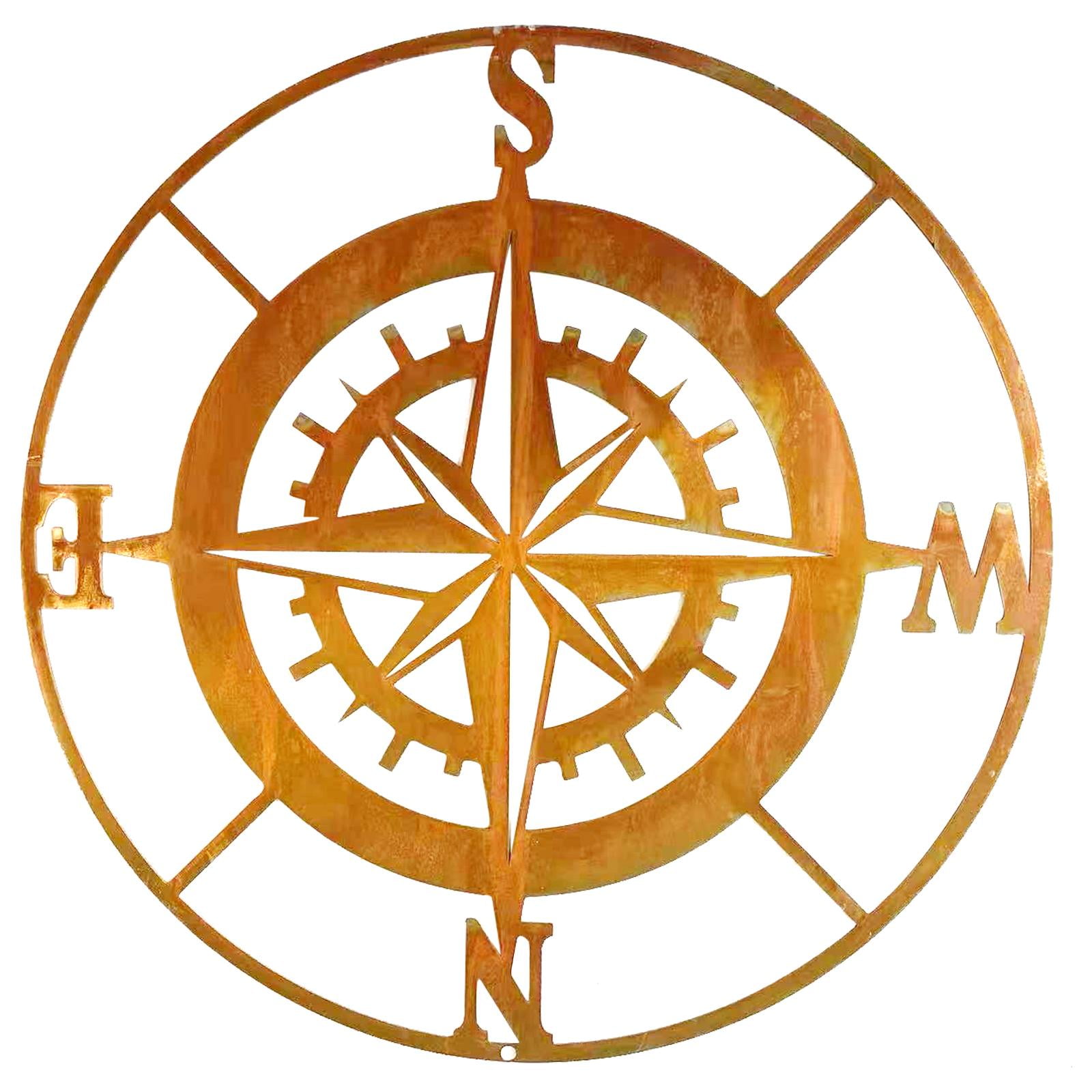 Metal Decorative Nautical Compass Wall Decoration, Theme Wall Hanging ...