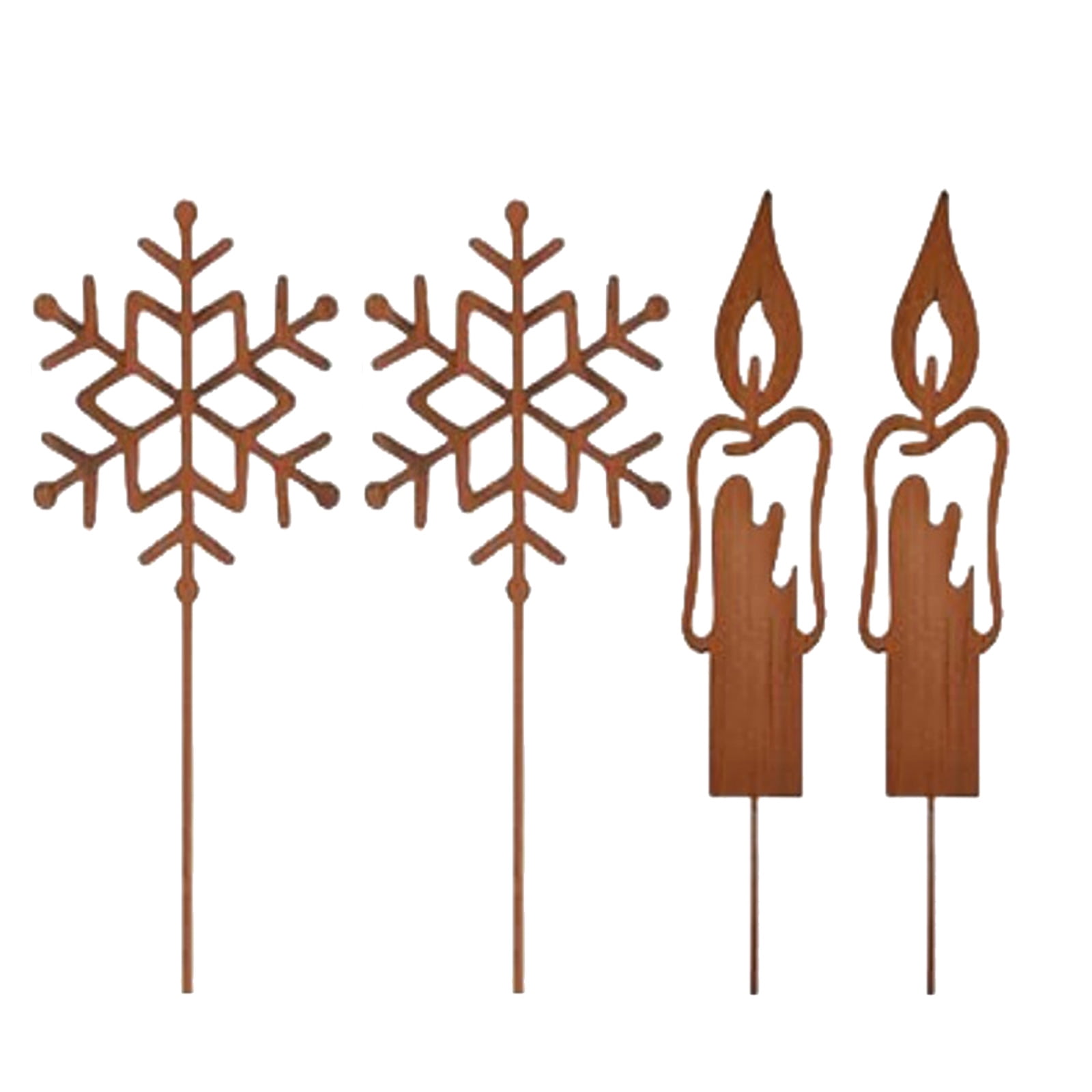 Metal Deer Christmas Garden Stake Rust Deer Yard Stakes Outdoor Yard ...