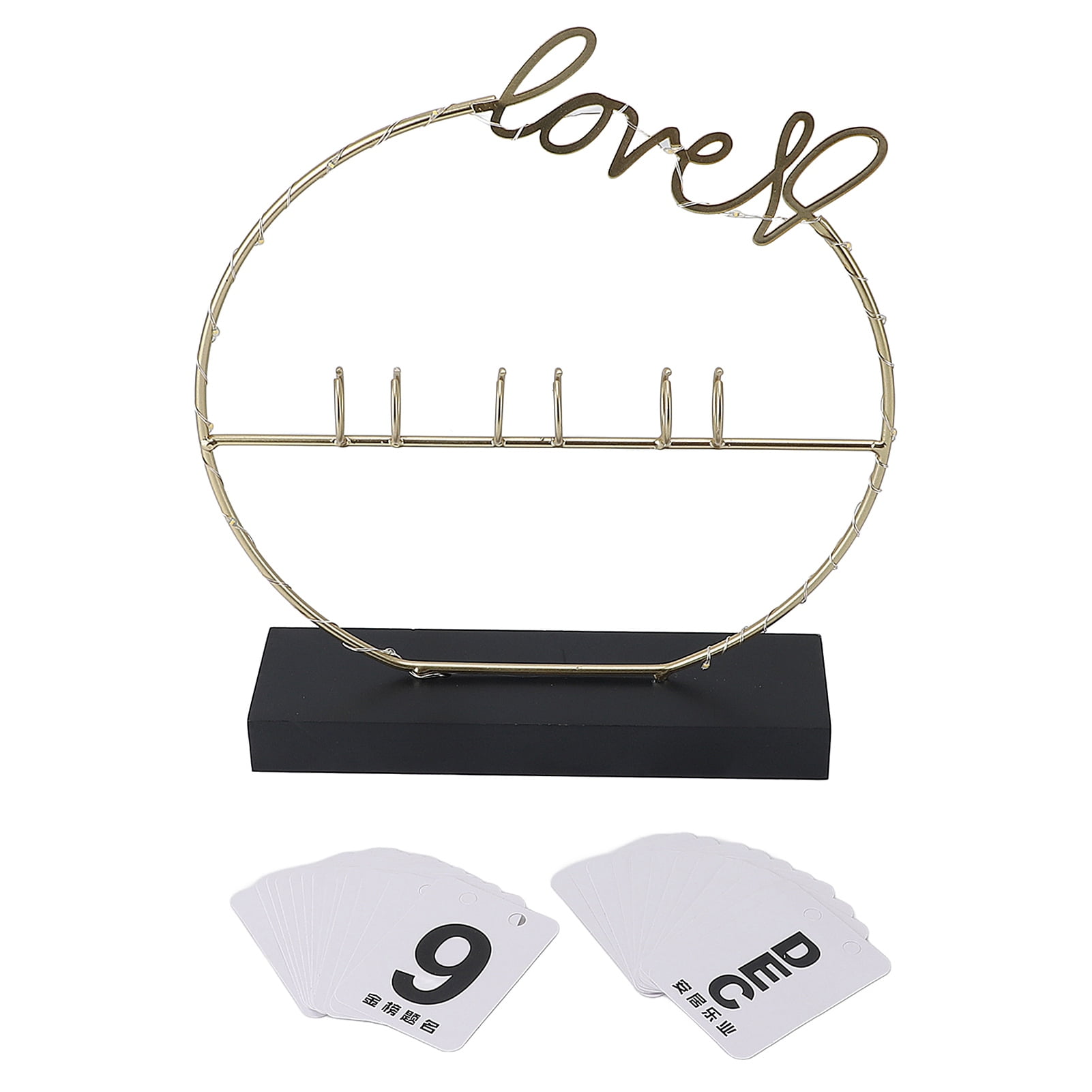 Metal Desk Calendar Modern Creative Tabletop Flip Calendar with LED ...