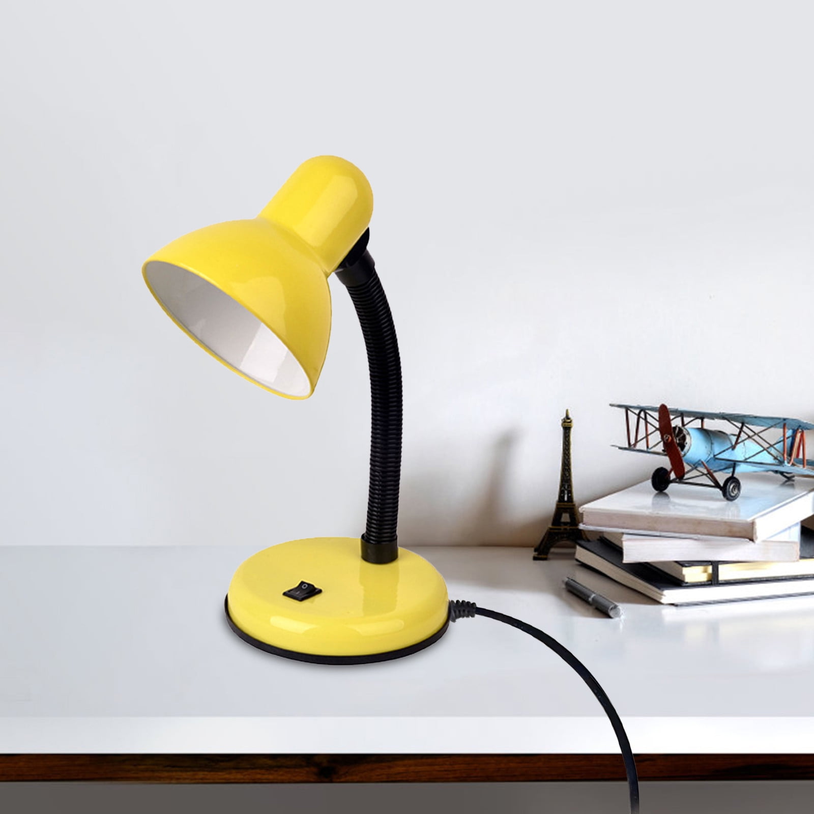 Metal Desk Lamp, Eye-Caring Table Lamp, Study Lamps with Flexible Goose ...