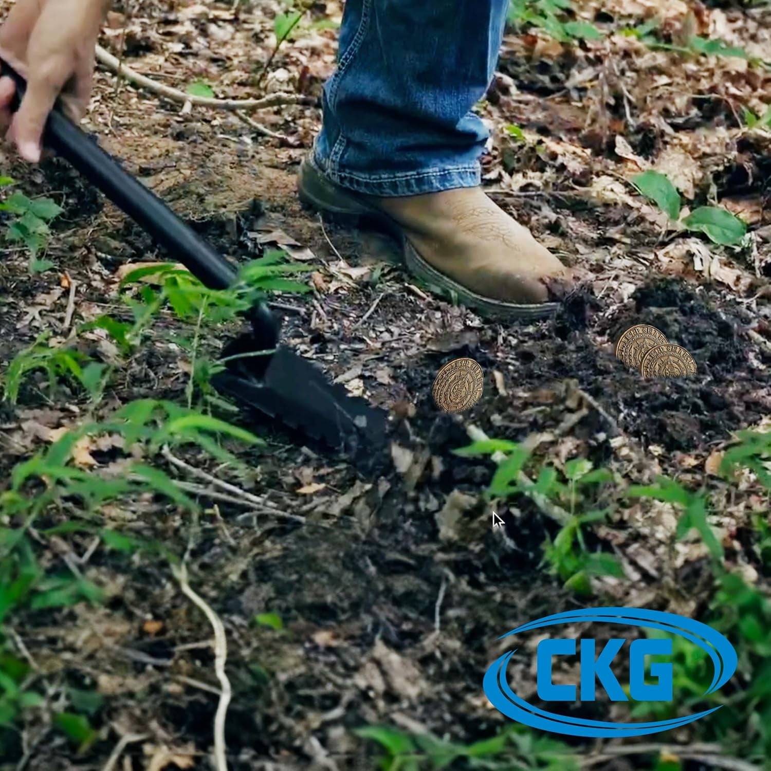 Metal Detecting Shovel Digging Tool with Double Serrated Blade – Heavy ...