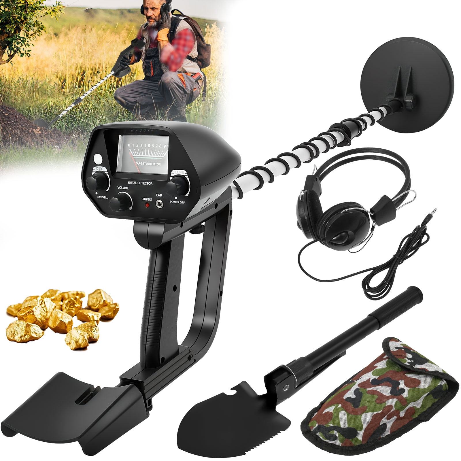 Metal Detector ABS Gold Detector Accurate Detection Metal Finder ...