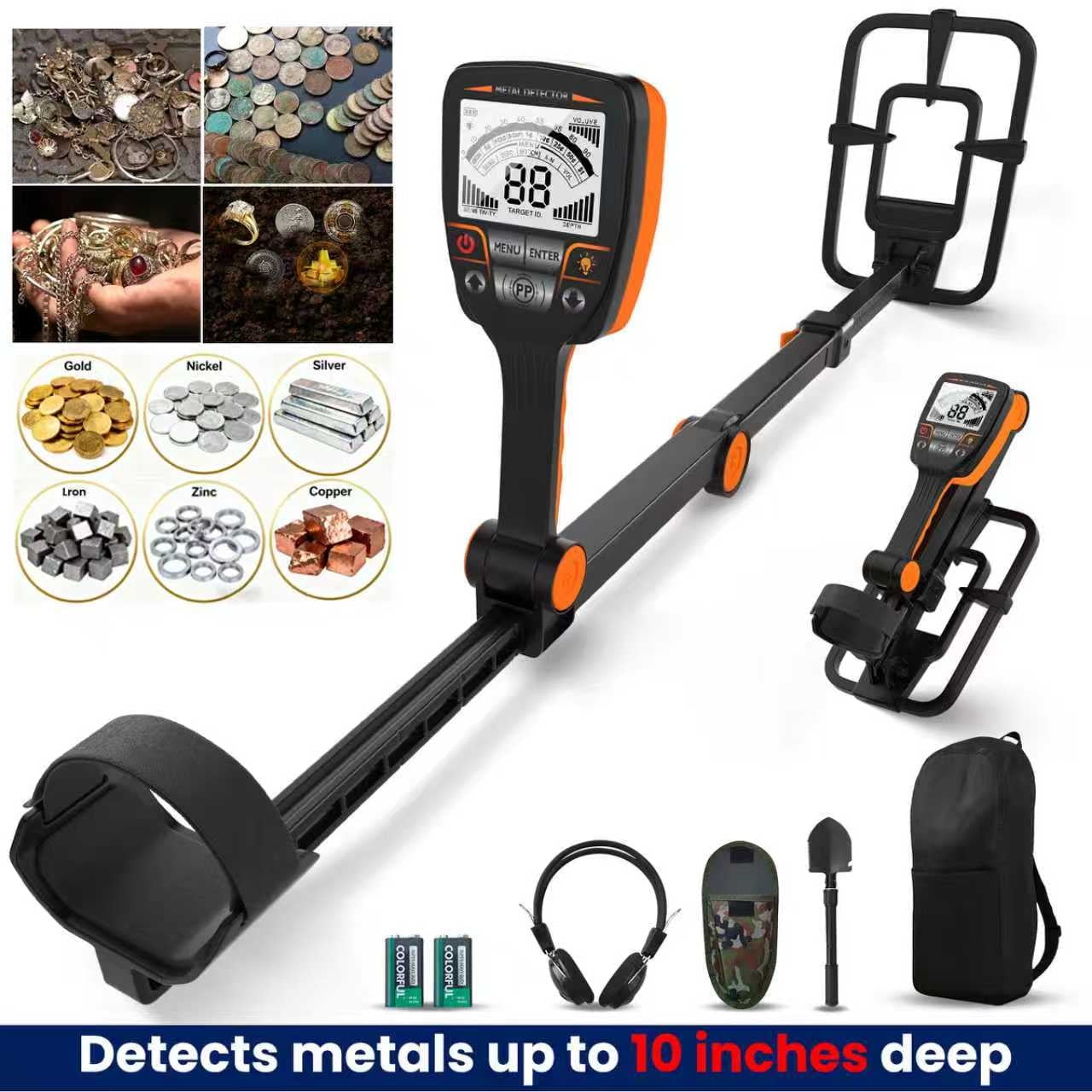 Zazari TX-640 LCD Display Metal Detector - Walmart.com