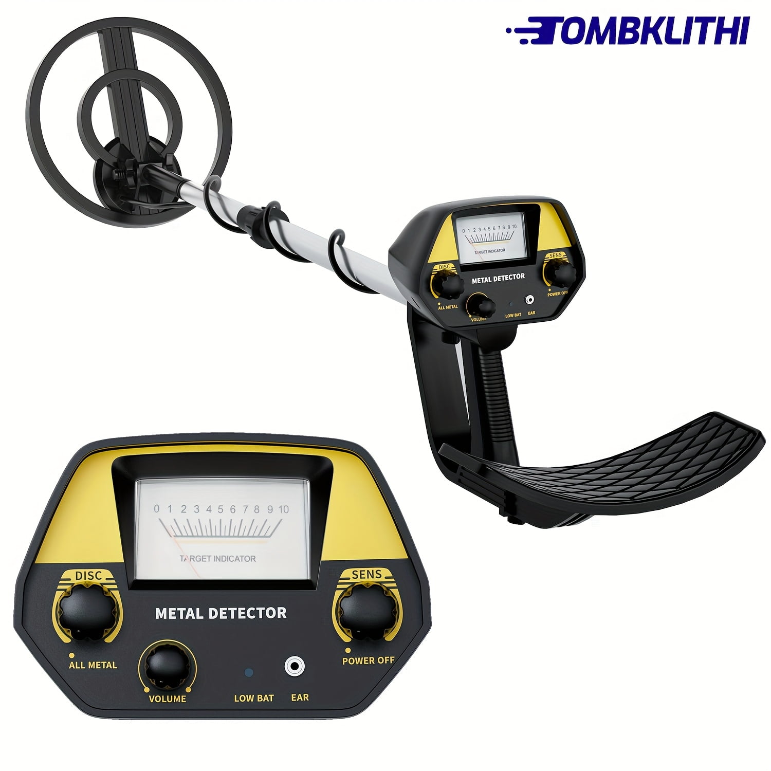 Metal Detector, Golden Excavator Deep Search Handheld Treasure Hunter ...