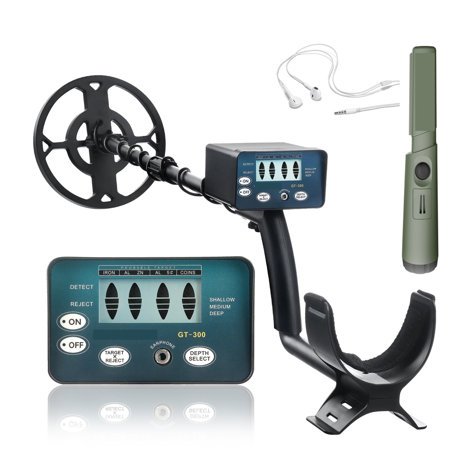 Metal Detector High Sensitivity Underground Iron Metal Gold Detector De ...