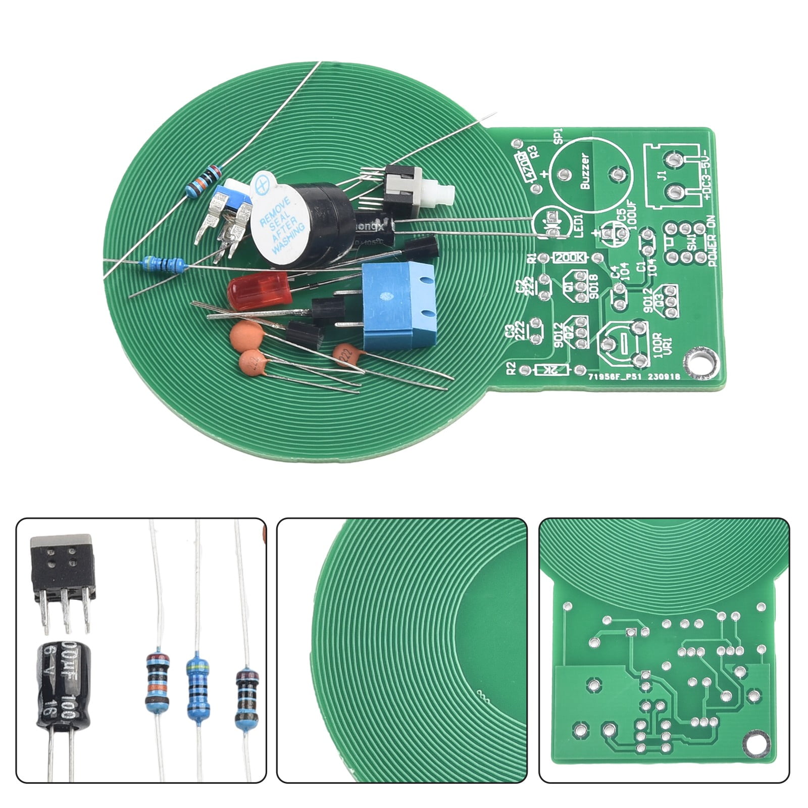 Metal Detector Kit Electronic Kit Dc 3V-5V Non-Contact Sensor Board ...