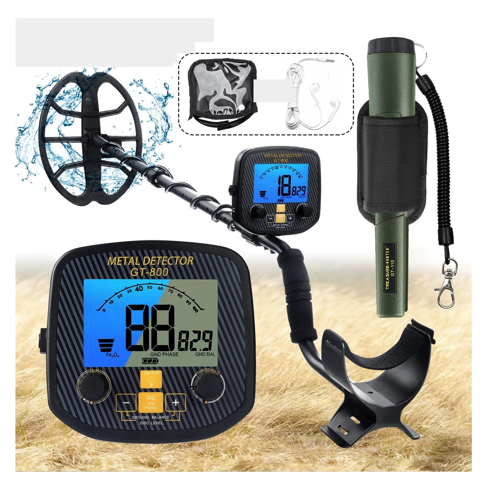 Metal Detector Professional Pinpoint Positioning Underground Gold ...
