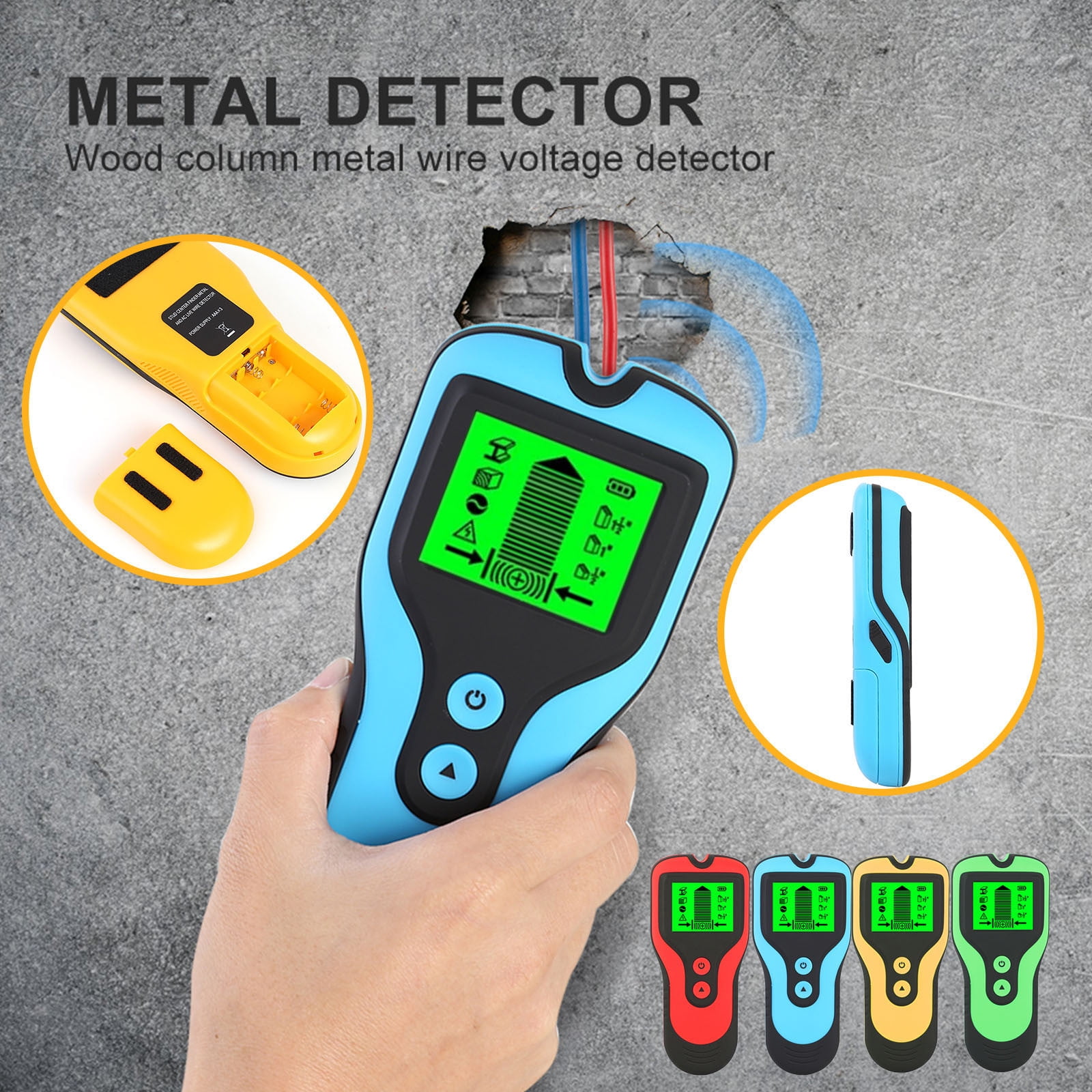 Metal Detector Scanner, Wall Sensor Electronic, Lcd Display, Portable ...
