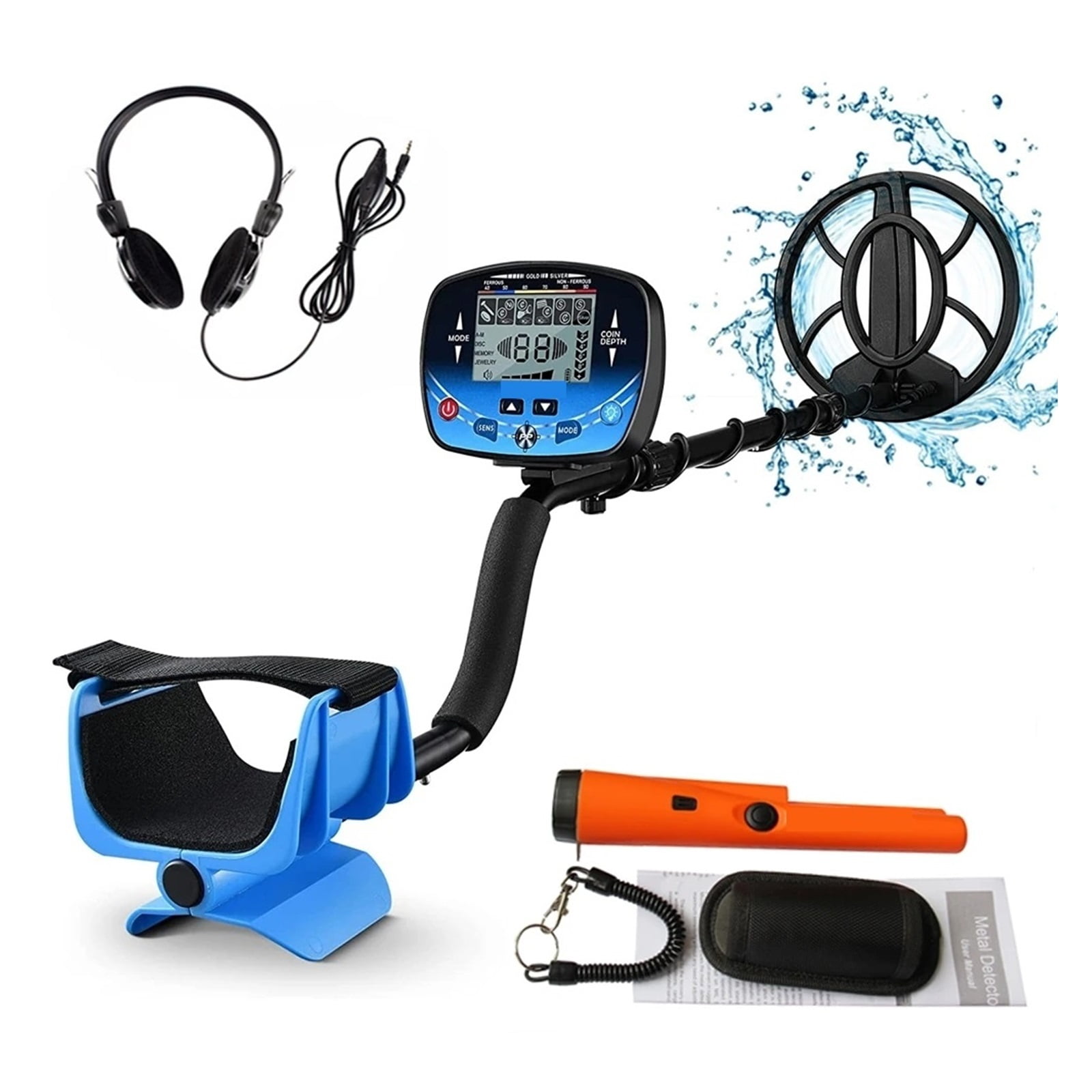 Metal Detector Underground Professional Depth Search Finder Gold ...