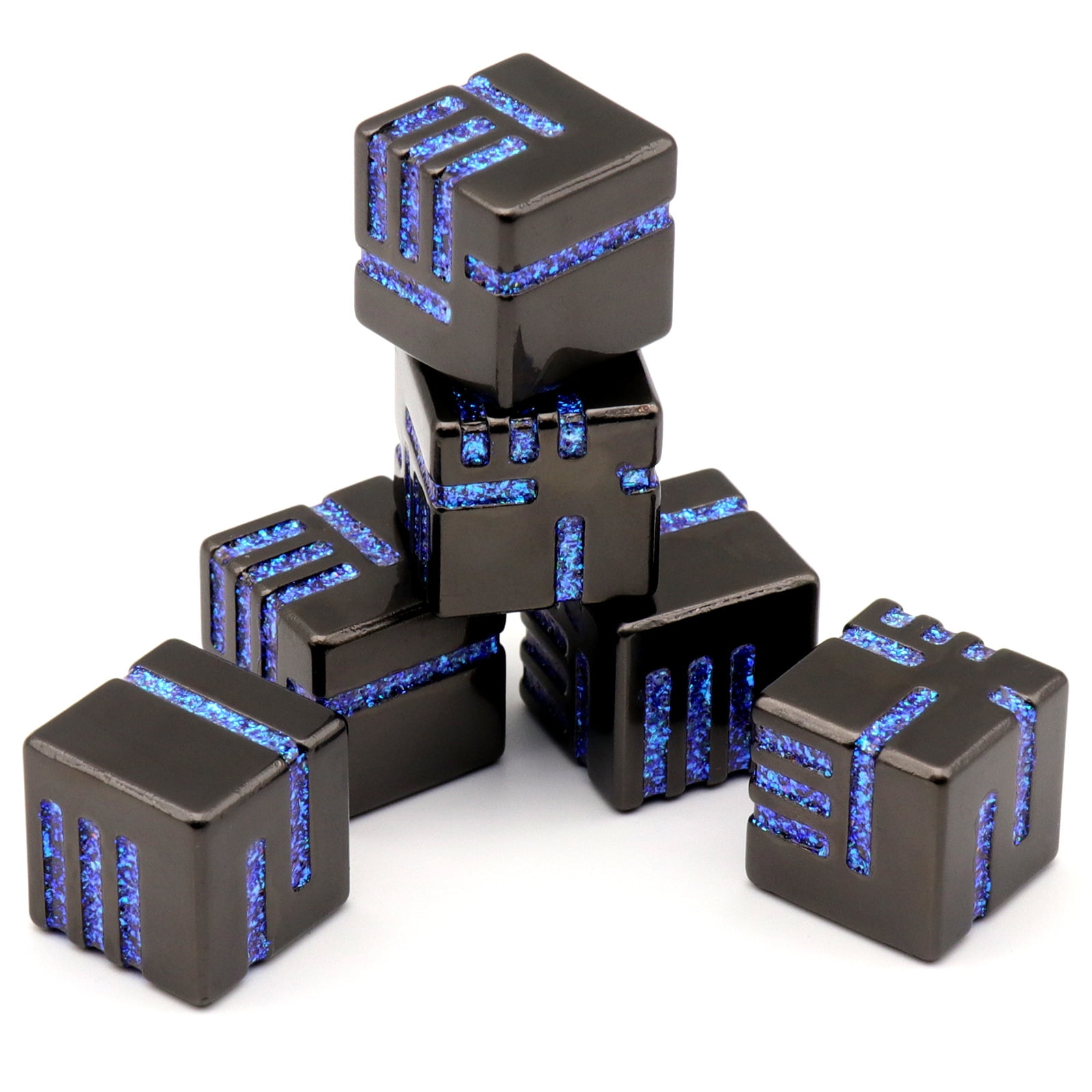 Metal Dice Set 6 Pcs, Unique 6 Sided Die Great for DND Shadowrun ...