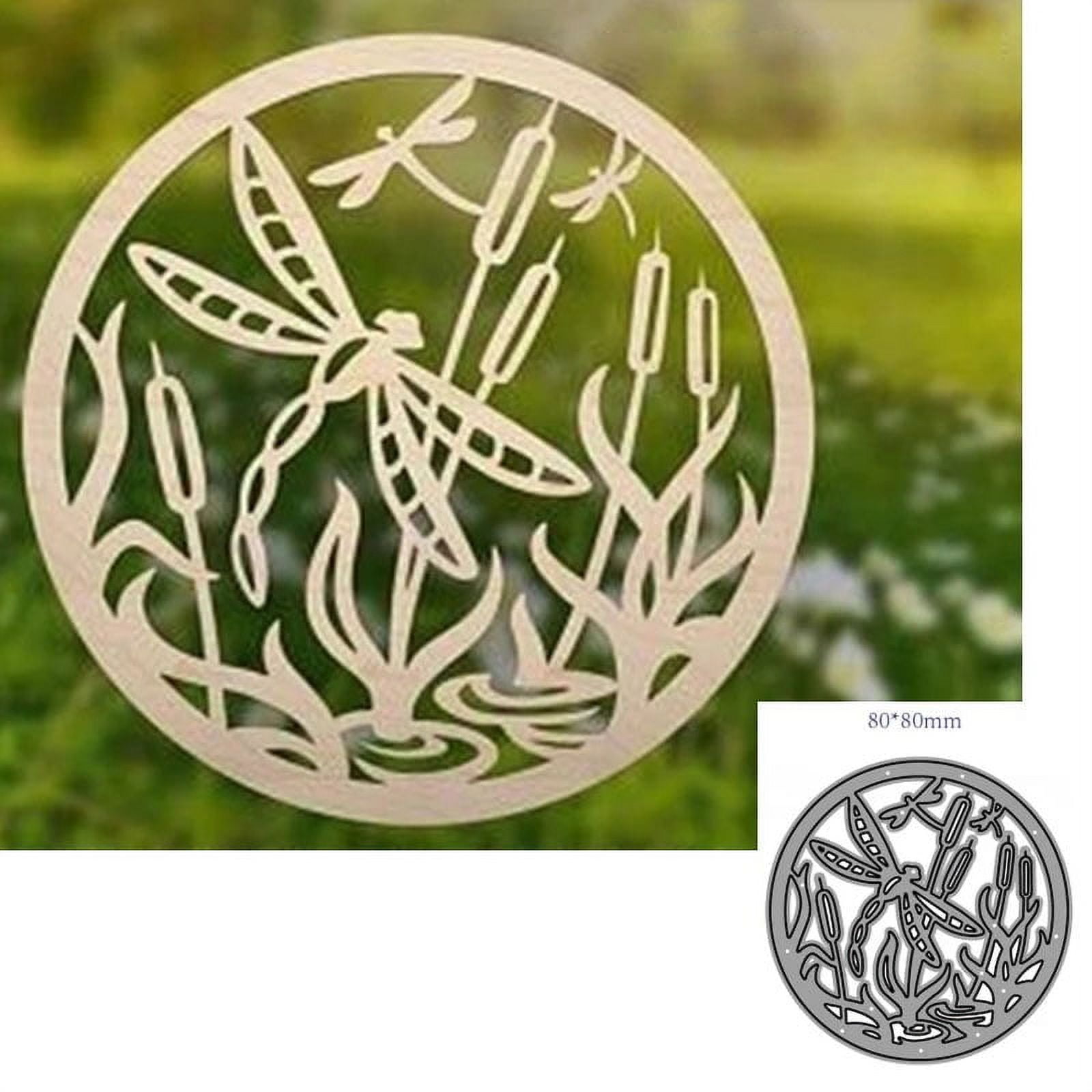 Metal Die Cuts, Dragonfly Circle Cutting Dies Stencils for DIY Scrapbooking Album Decorative ...